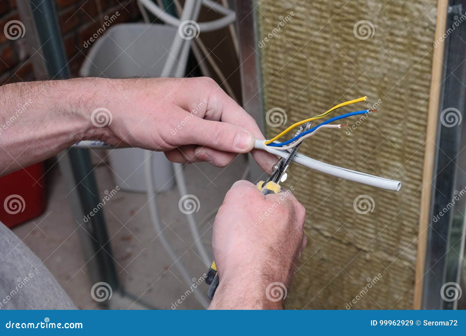 Workers Make Repairs in the Apartment Stock Image - Image of real, room ...