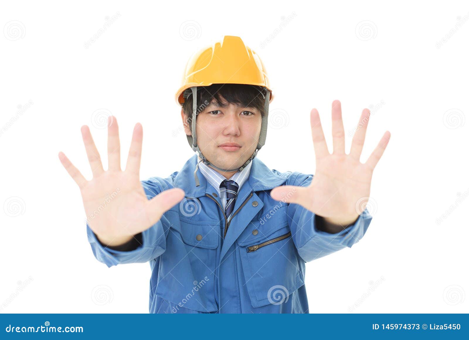 Worker making stop sign stock image. Image of making - 145974373