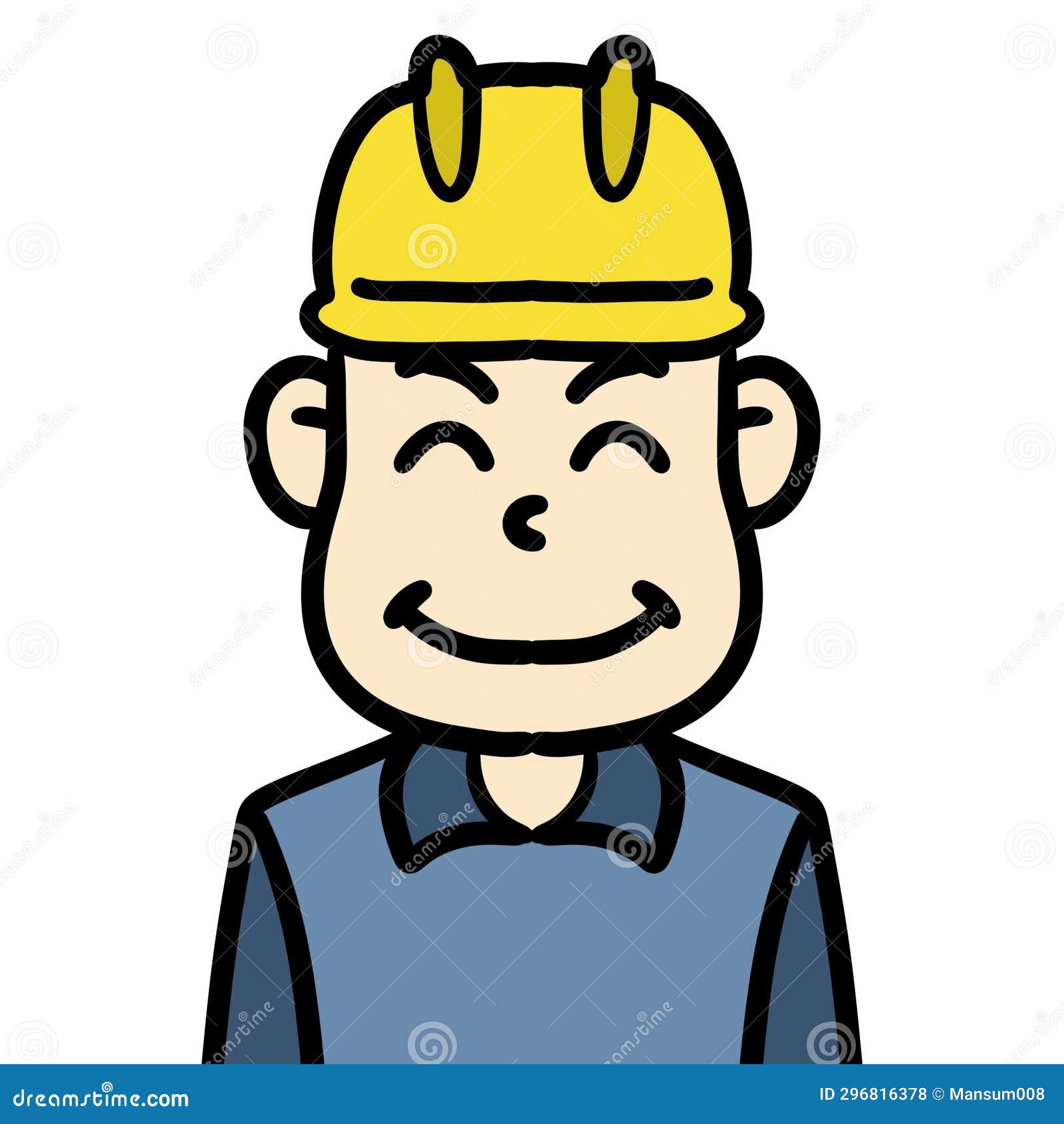 Worker Man Cartoon Illustration Graphic Design Stock Illustration ...