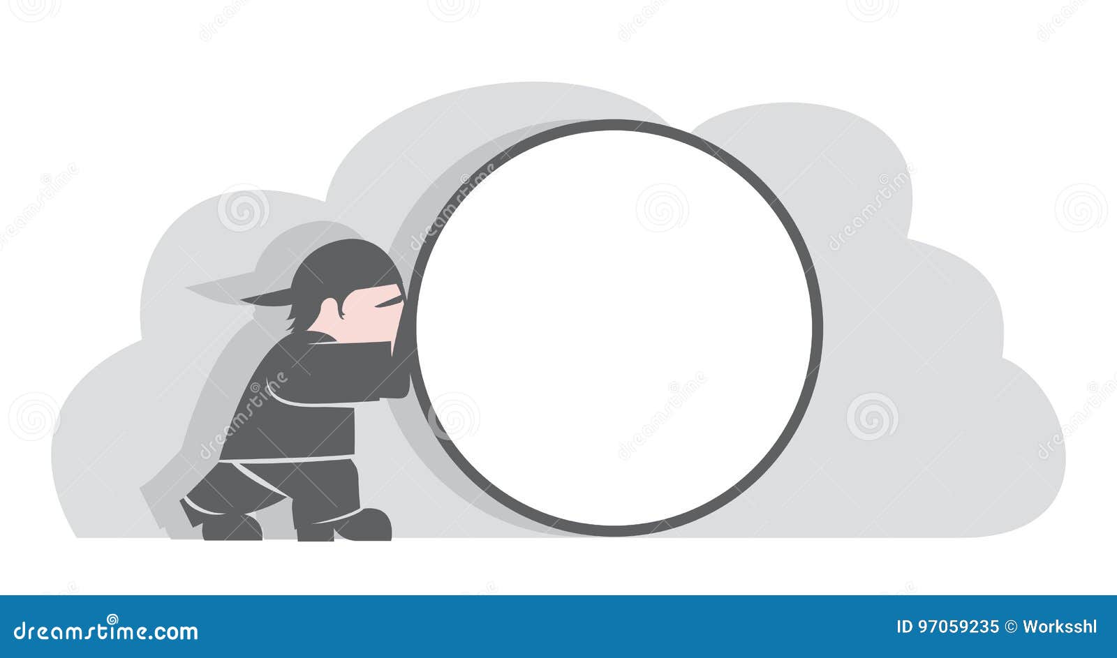 Worker stock vector. Illustration of delivery, people - 97059235