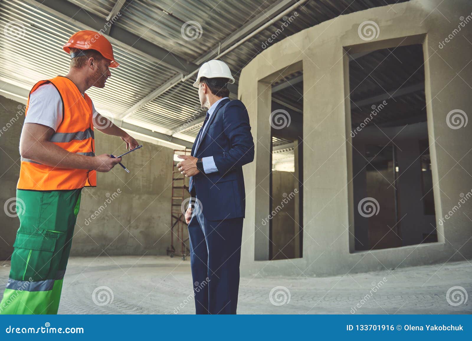 Worker Man is Standing with His Supervisor Stock Photo - Image of ...