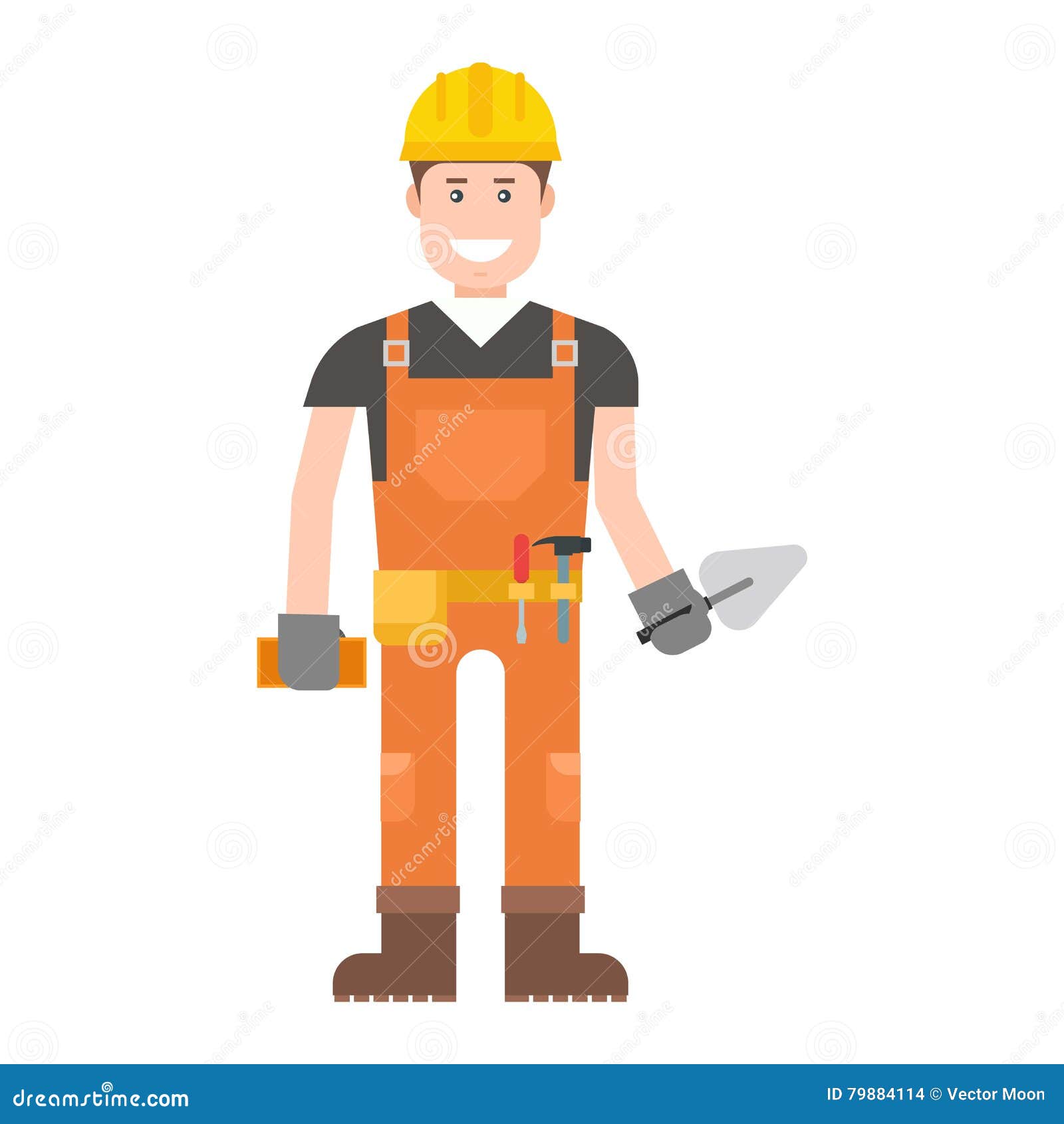 Worker Man Vector Character. Stock Vector - Illustration of people ...