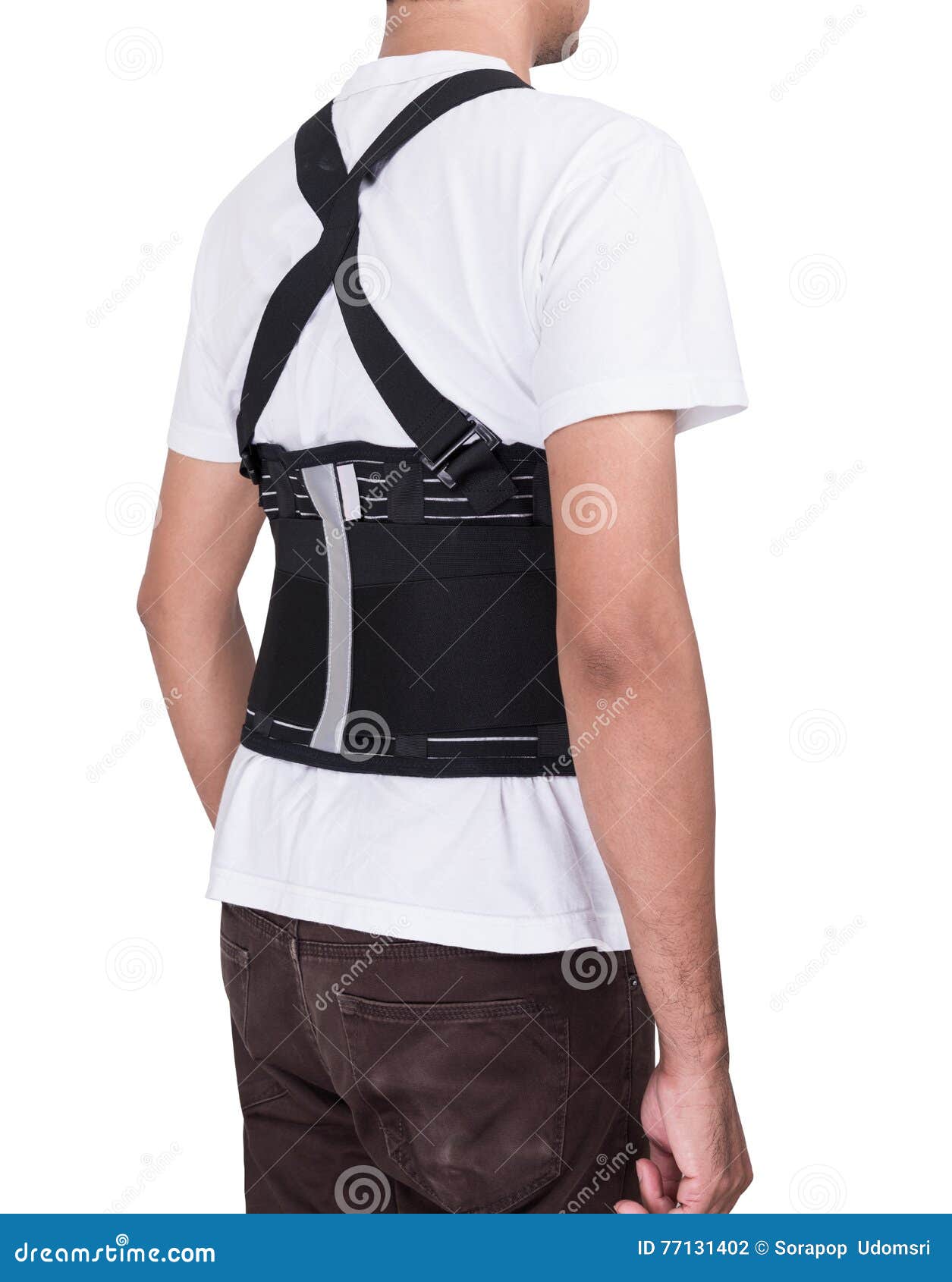 Worker Man Wear Back Support Belts Stock Photo - Image of body ...