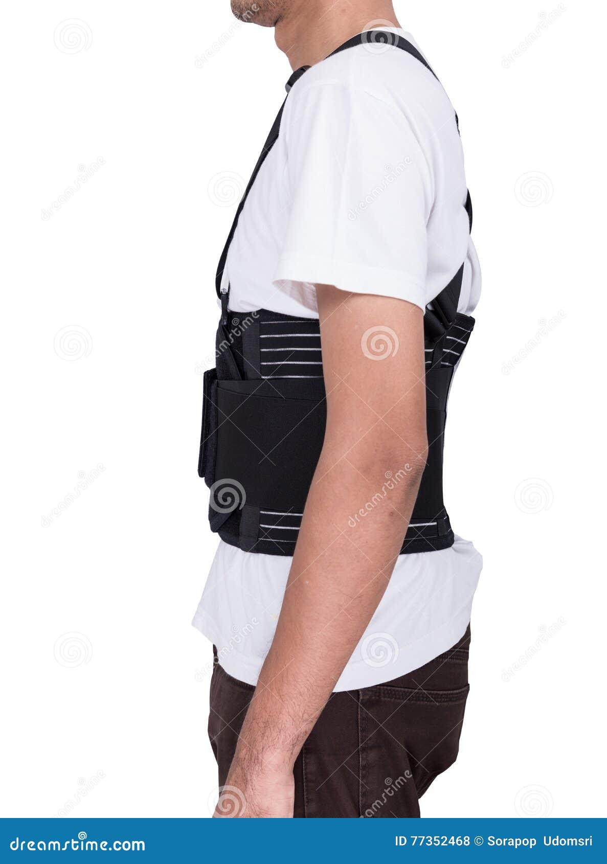 Worker Man Wear Back Support Belts Stock Photo - Image of clothes ...