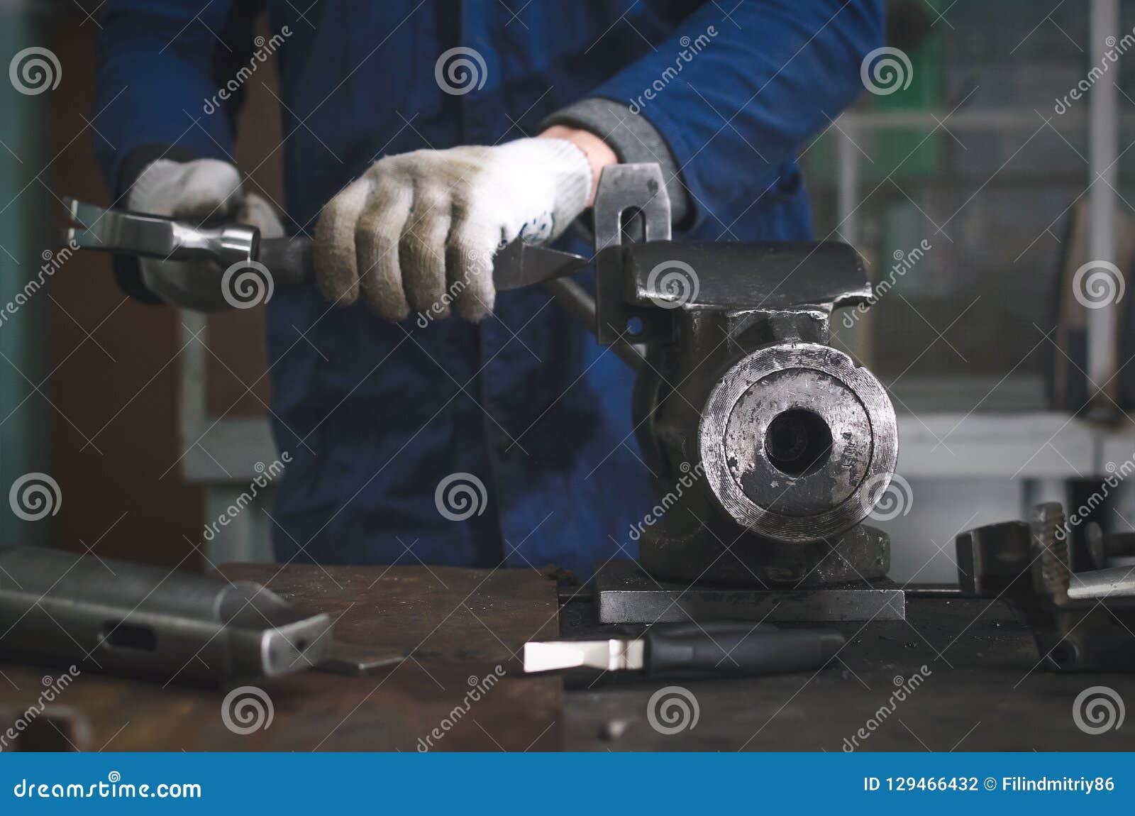 Worker. stock photo. Image of grip, blacksmith, working - 129466432