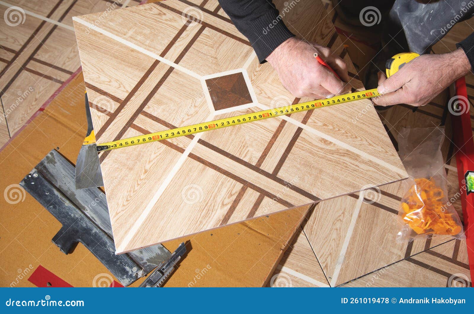 Marking Of Ceramic Tiles Stock Image | CartoonDealer.com #59183905