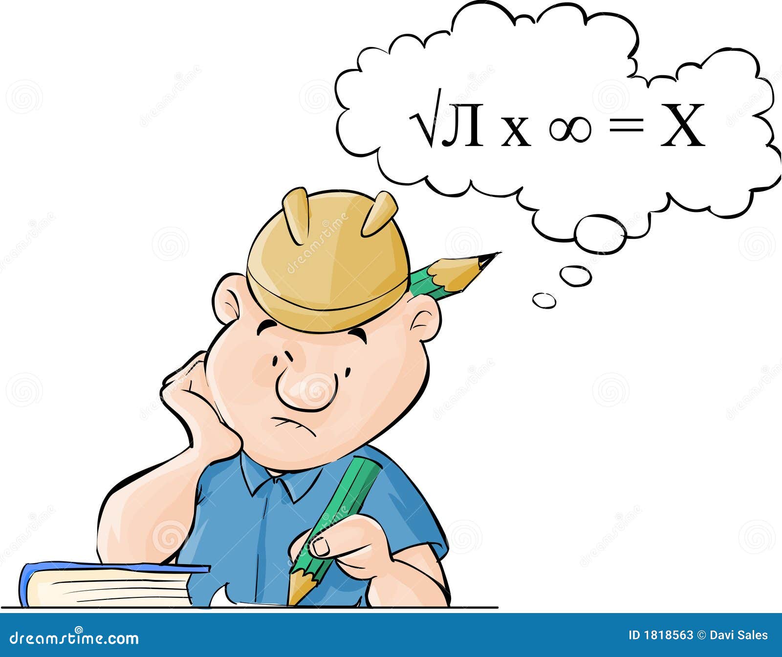 Worker and math stock illustration. Illustration of books - 1818563