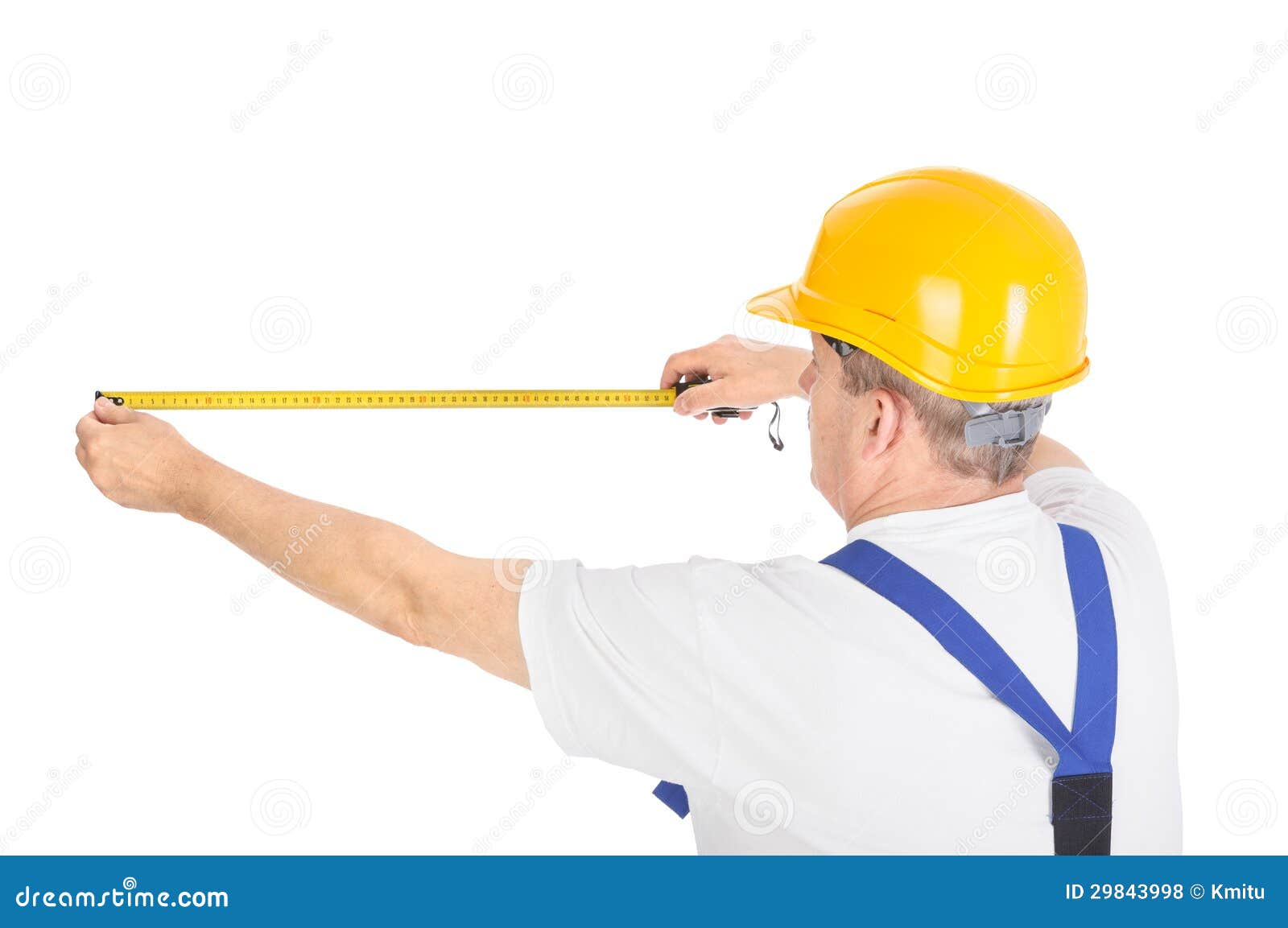 Worker with measuring tape stock photo. Image of craftsman - 29843998