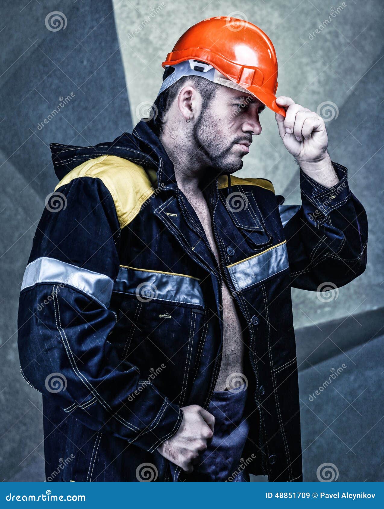 Worker men stock image. Image of construction, helmet - 48851709