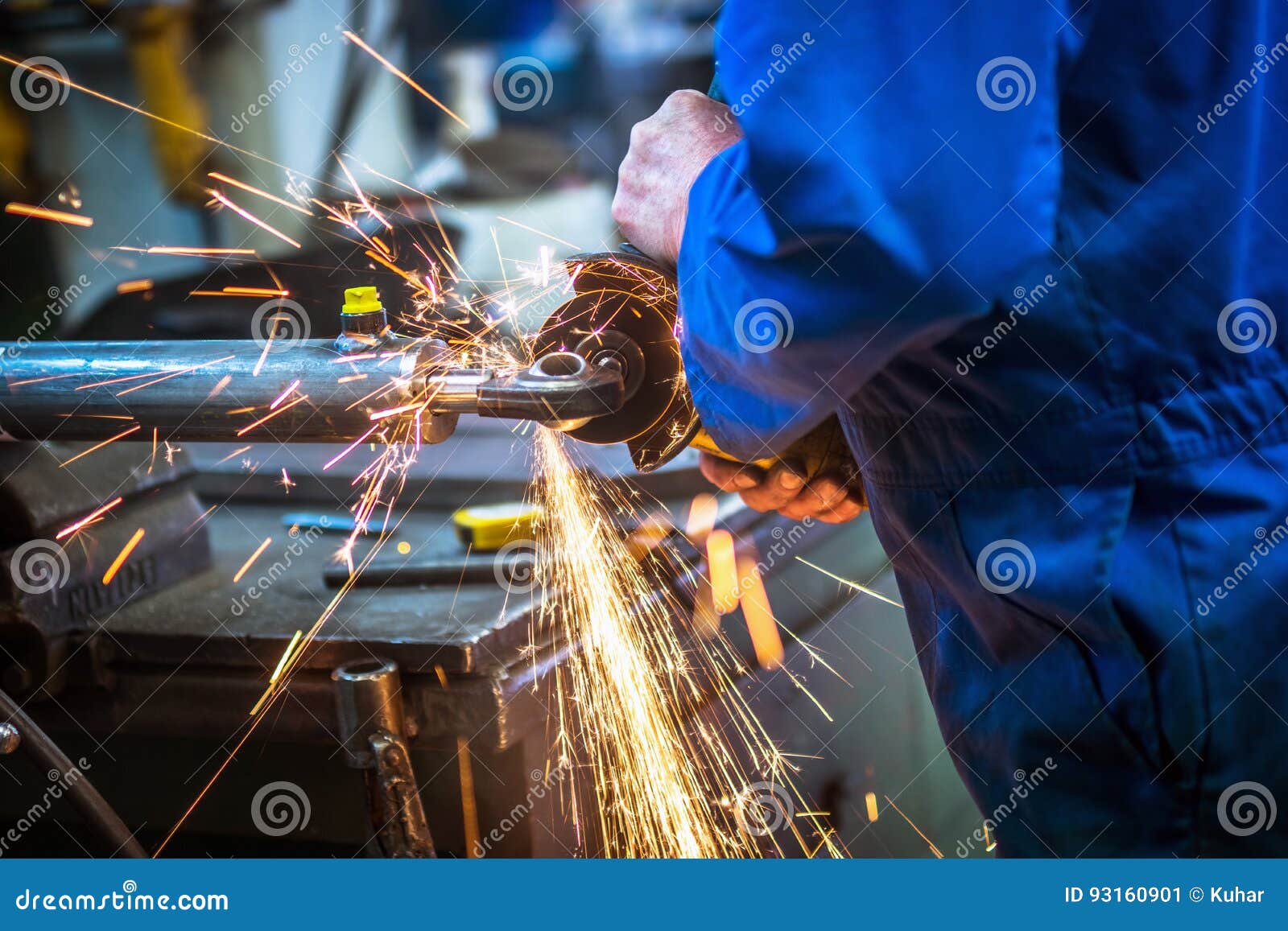 Worker in metal industry stock image. Image of technology - 93160901