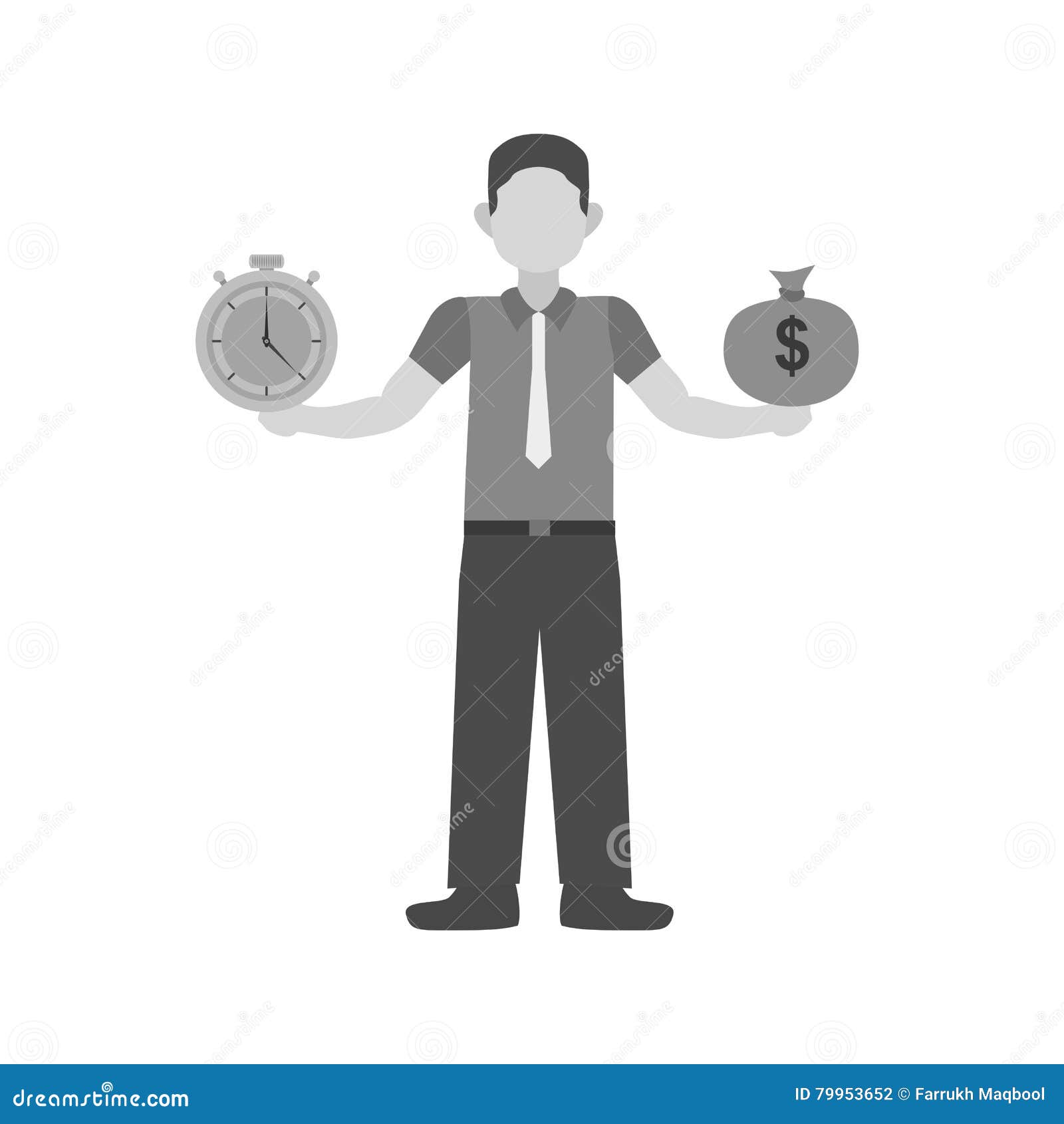 Worker Money Time stock vector. Illustration of business - 79953652