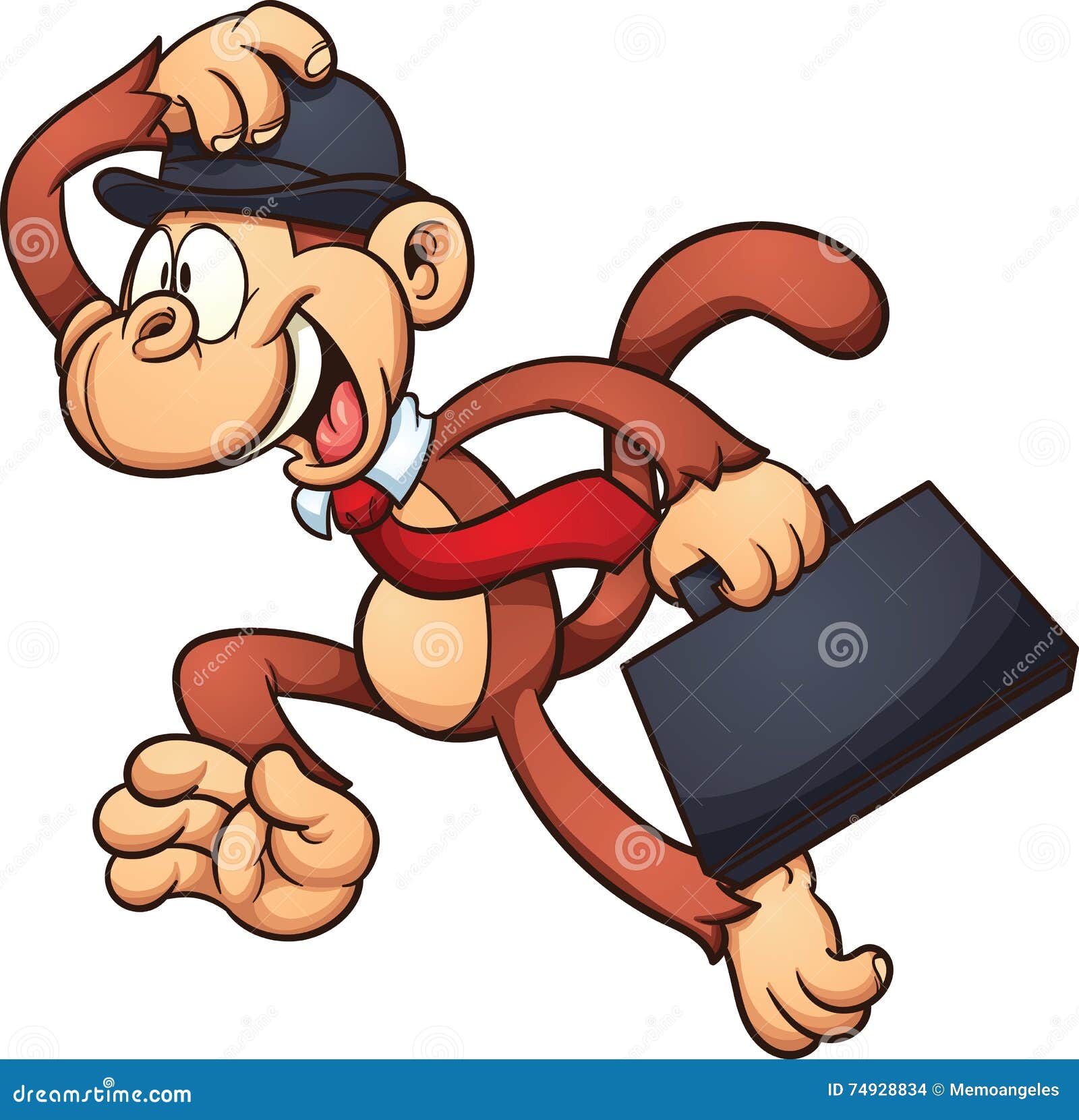 Worker monkey stock vector. Illustration of simple, gradients - 74928834