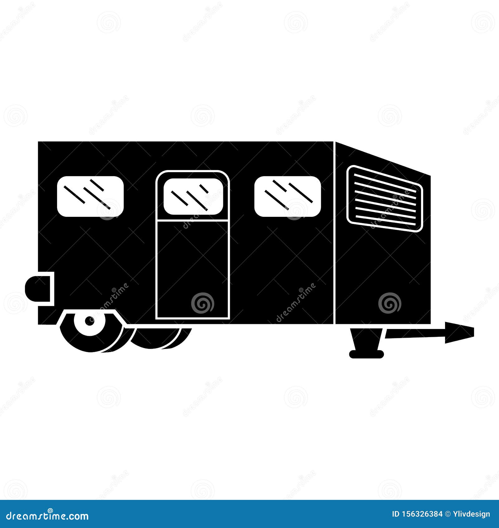 Motorhome Icon. Camper Motorhome Road Trip RV Transportation Van Truck ...