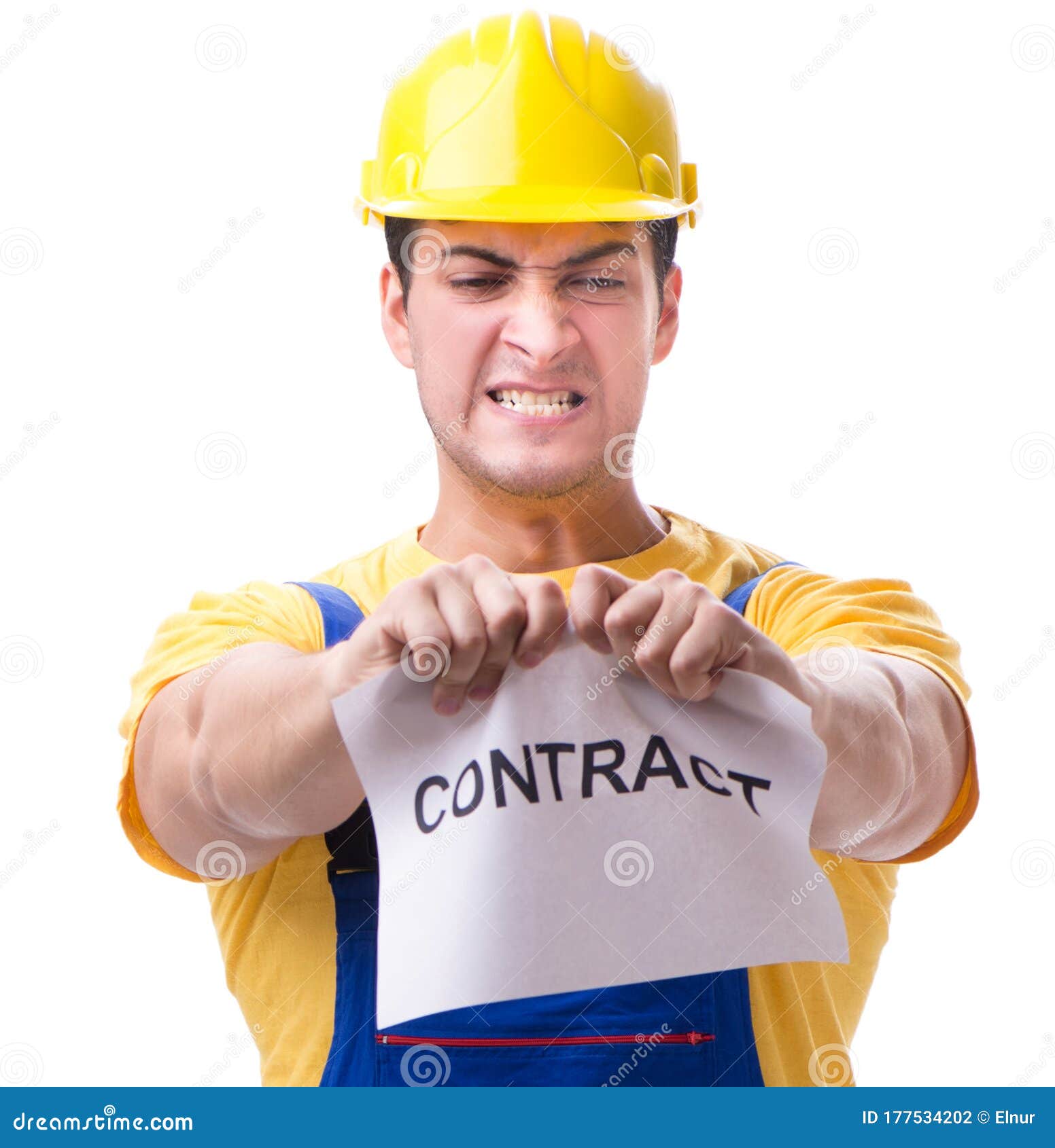 Worker Not Happy with His Employment Contract Stock Photo - Image of ...