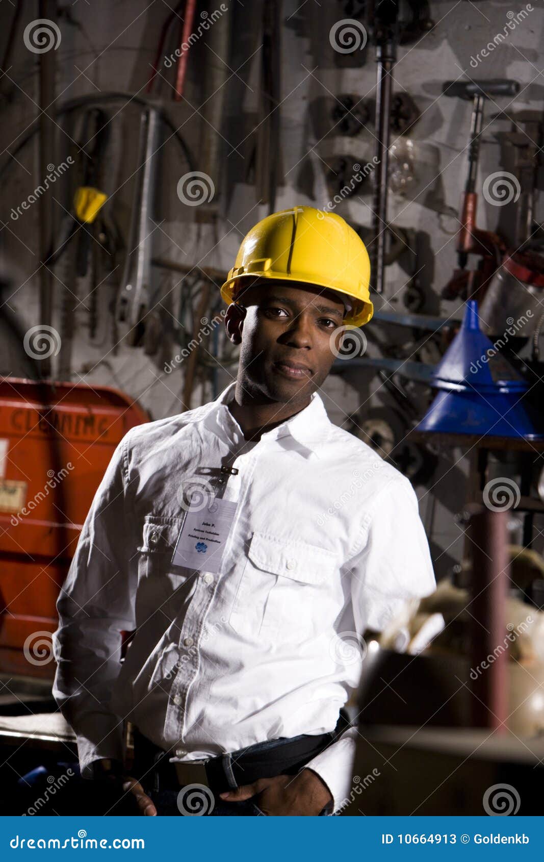 Worker in Office Maintenance Room Stock Image - Image of hard, looking ...