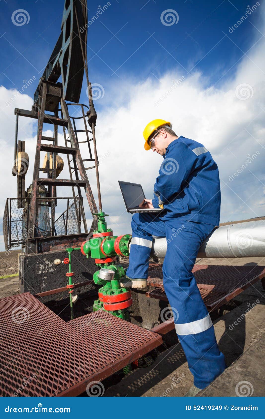 Worker on the oil field stock image. Image of male, geology - 52419249