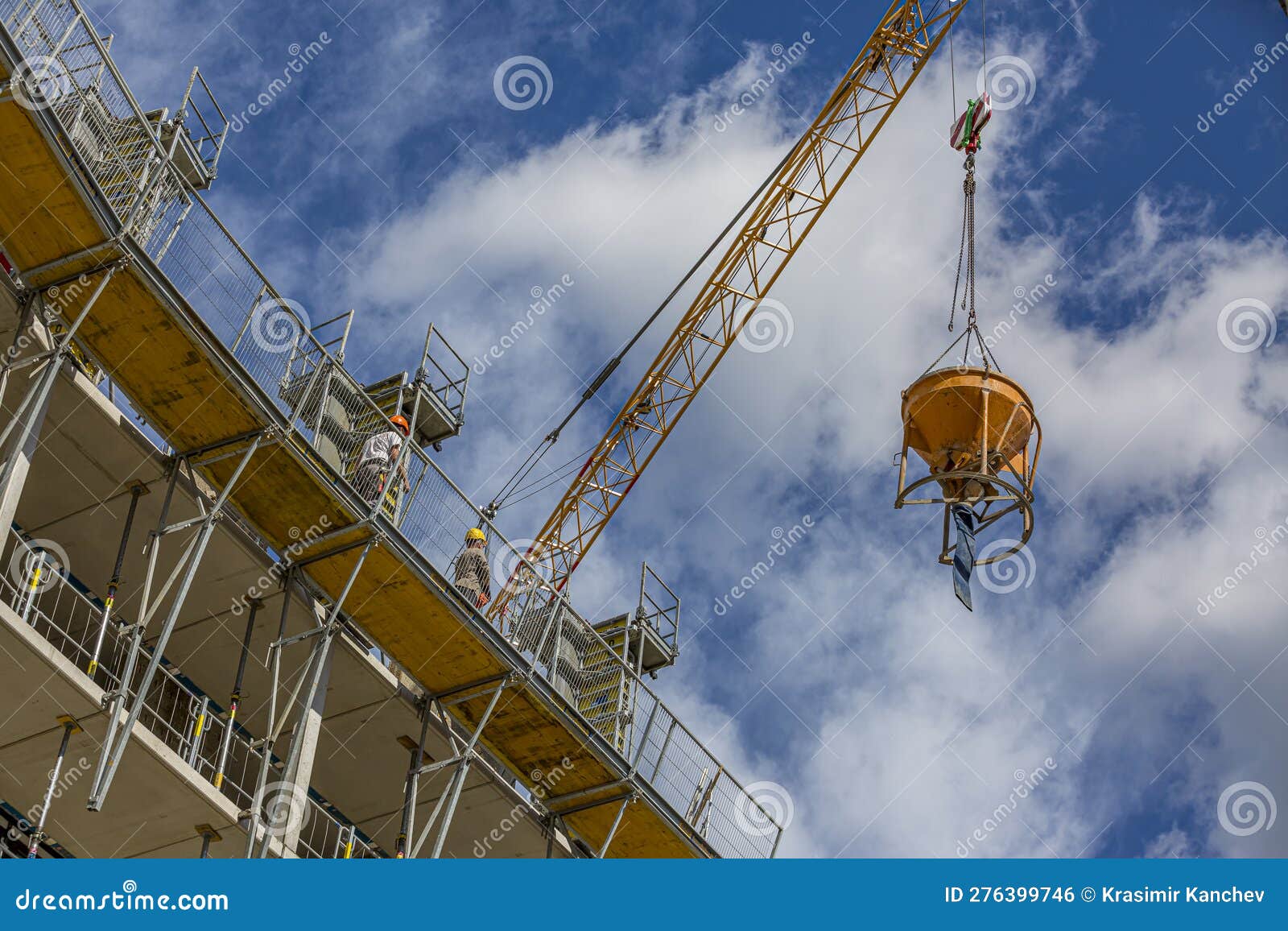 Worker Operating a Crane in a Production Facility. Stock Photo - Image ...