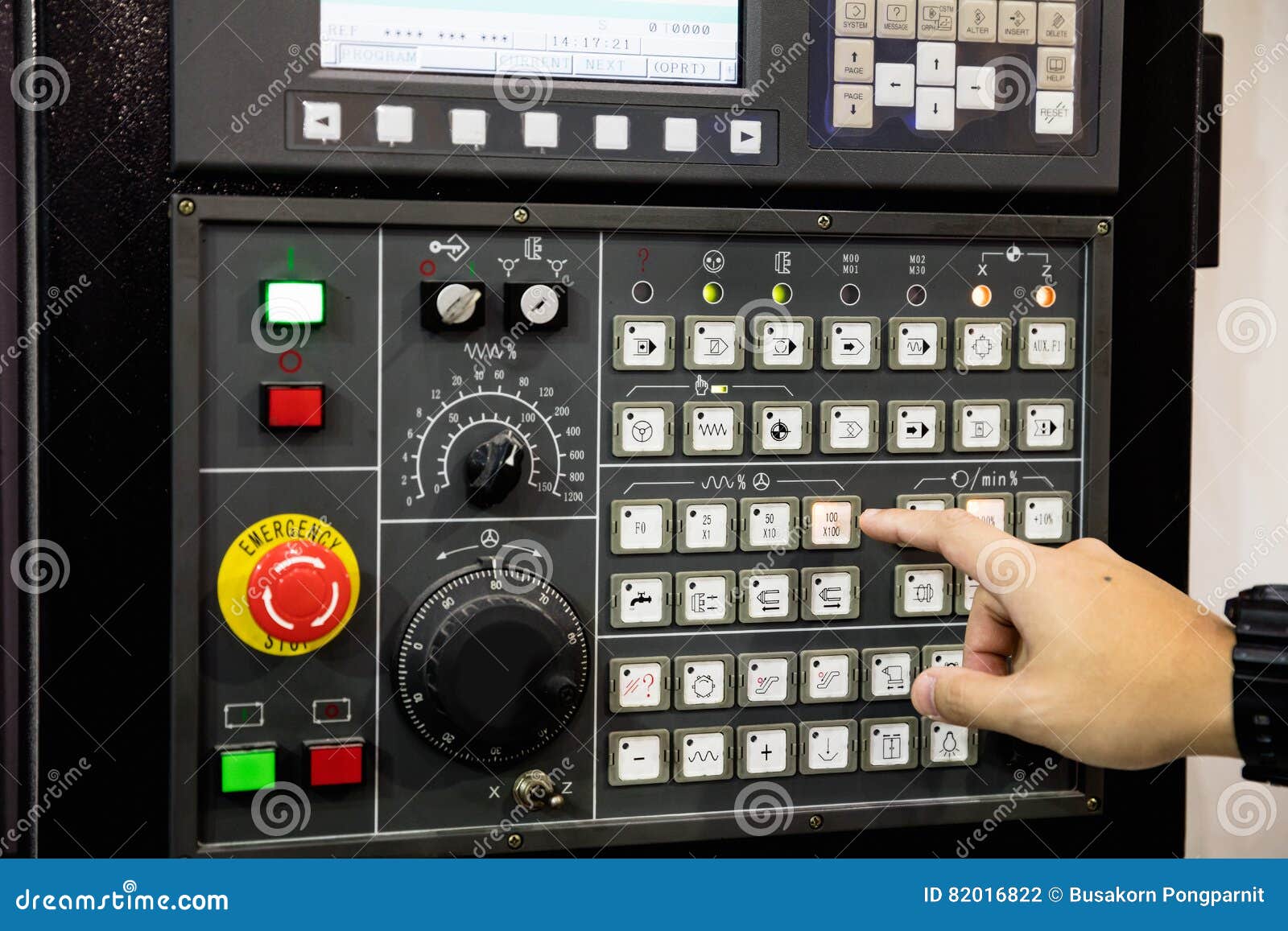 Worker operating a machine stock photo. Image of control - 82016822