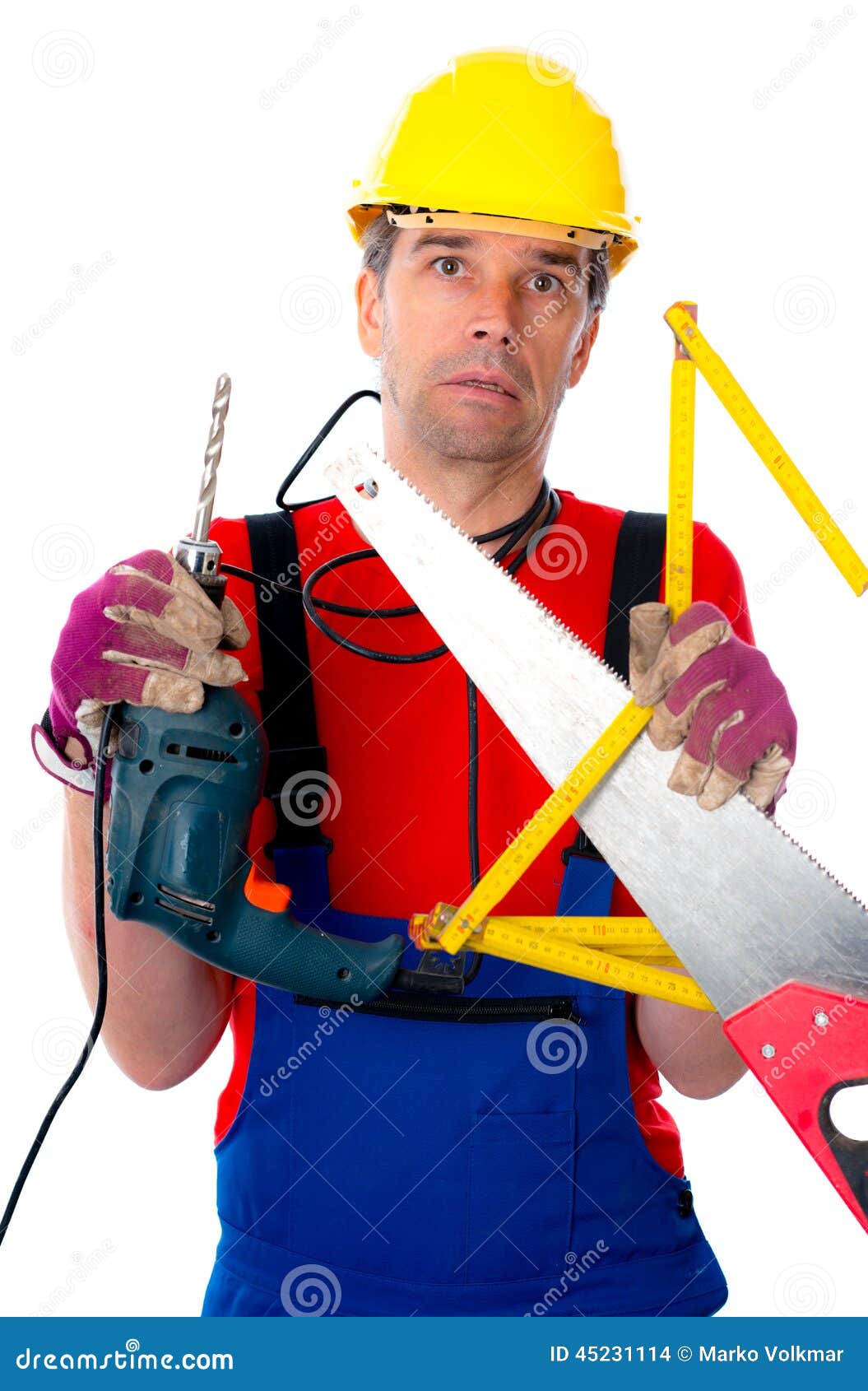 Worker is over-worked stock photo. Image of home, construction - 45231114
