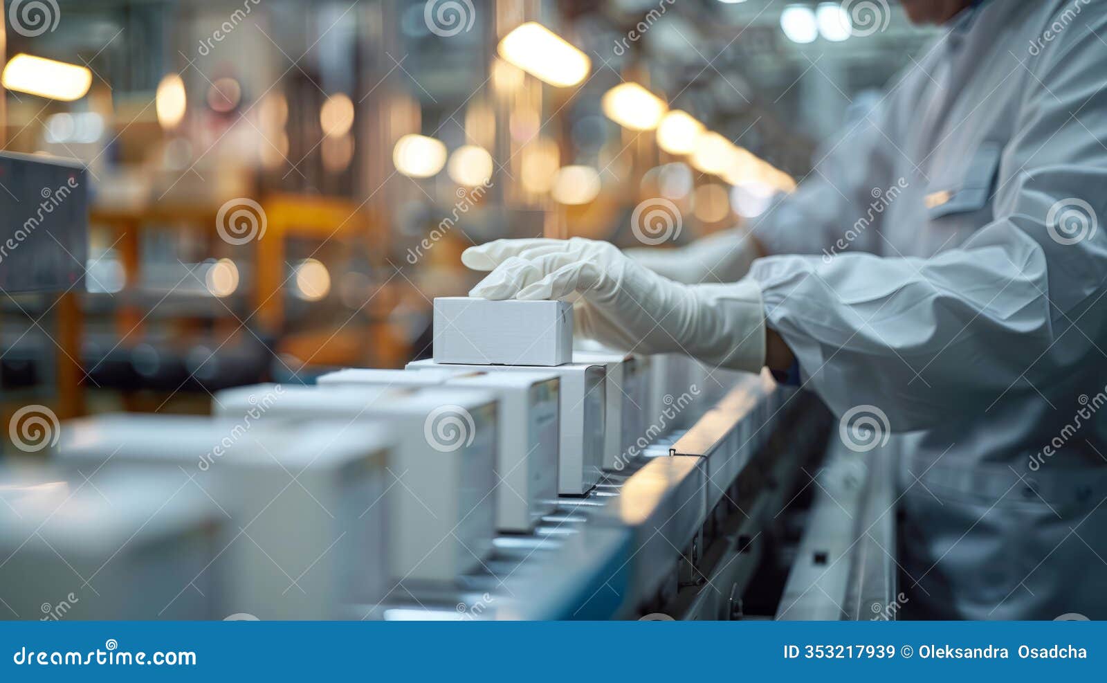 Worker Packaging Order For Metal Bolts Into Cardboard Box Royalty-Free ...