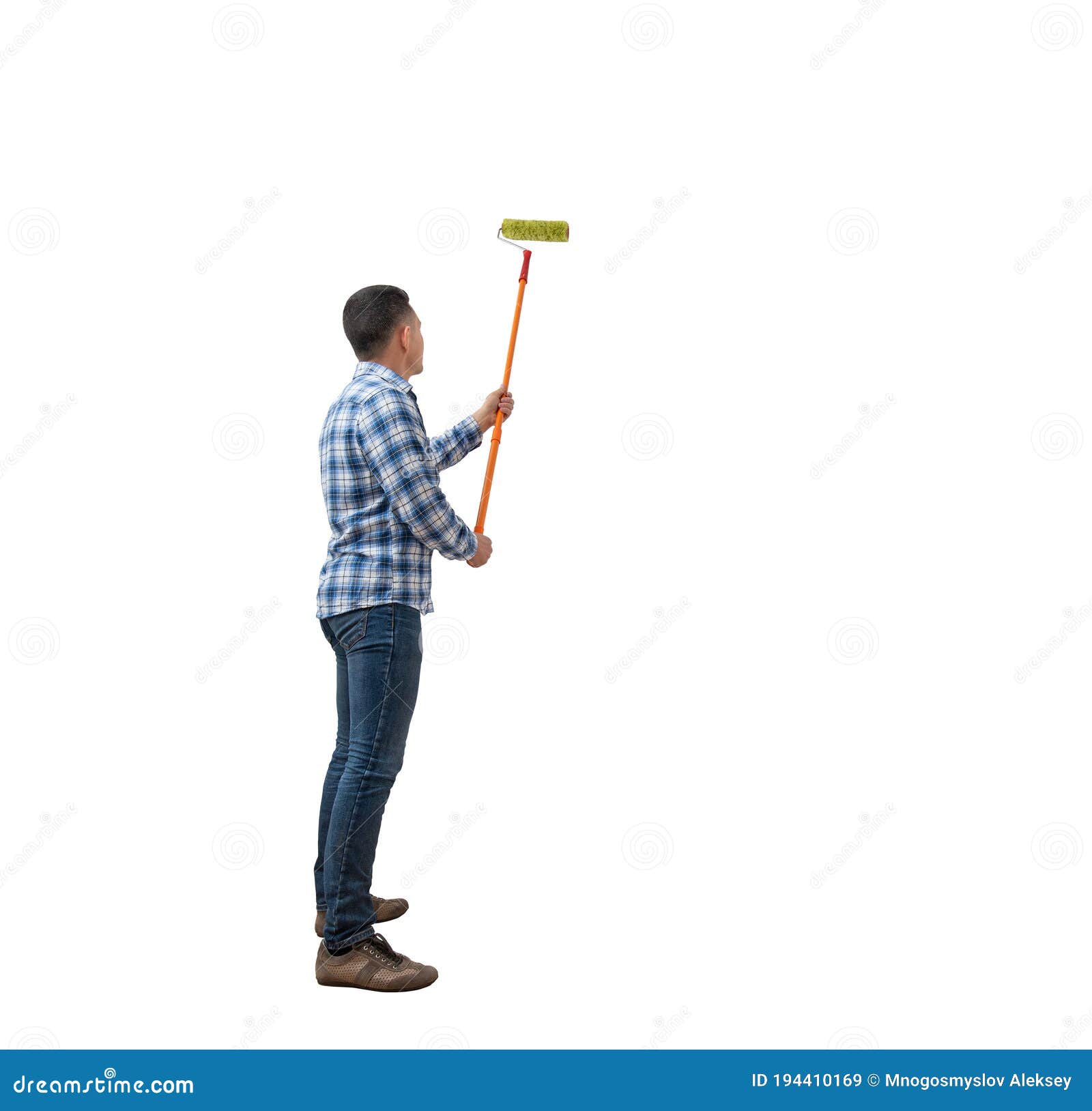 Worker - Painter on White Background Stock Image - Image of painter ...