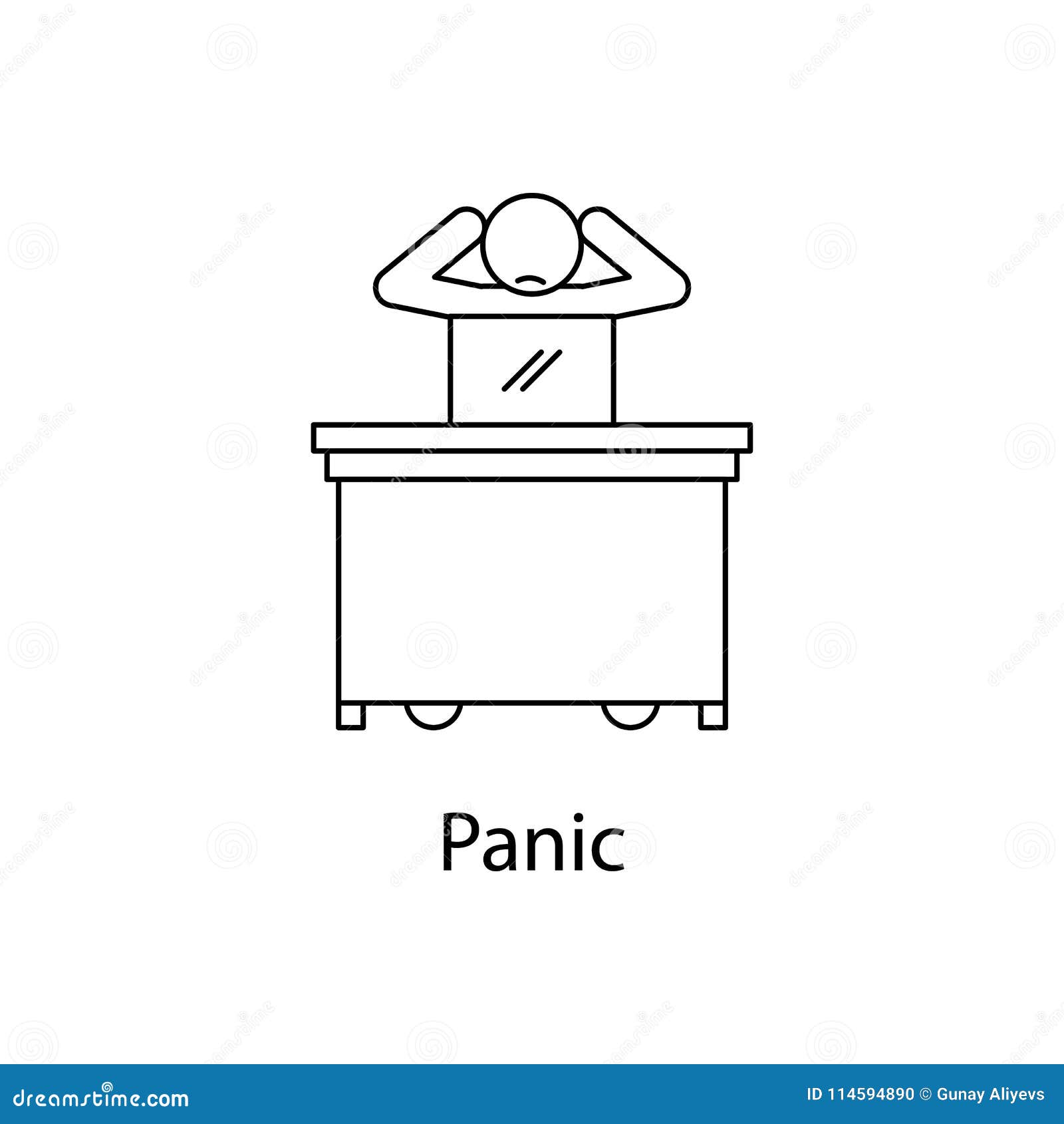 Worker in Panic Icon. Element People at the Workplace for Mobile ...