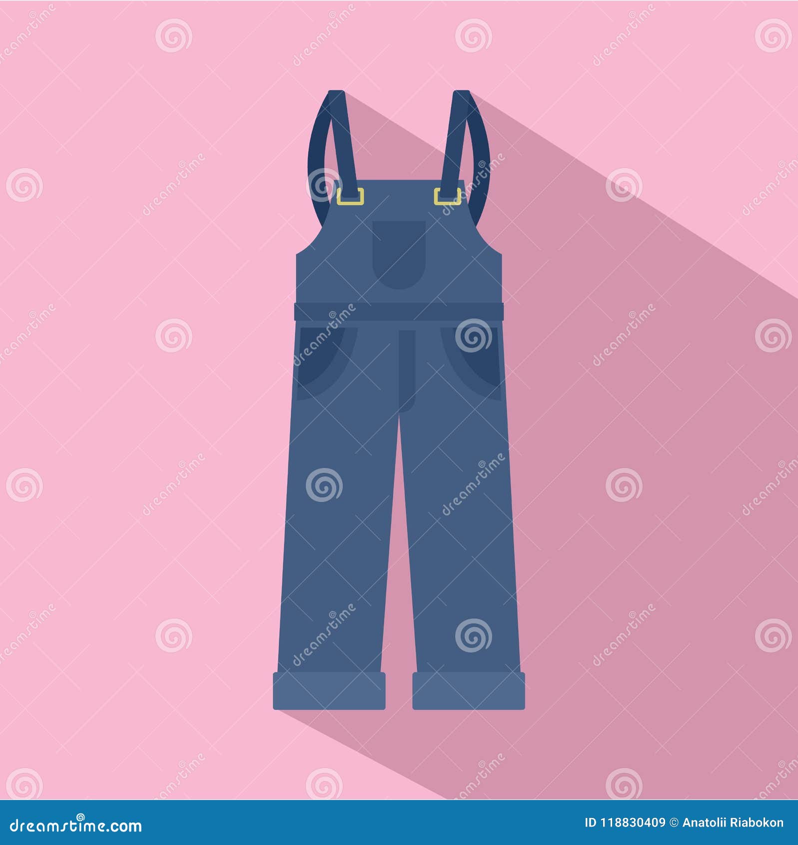 Worker Pants Icon, Flat Style Stock Vector - Illustration of activity ...