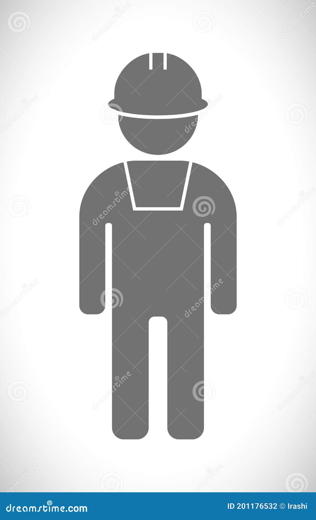 Worker full body icon stock vector. Illustration of engineer - 201176532