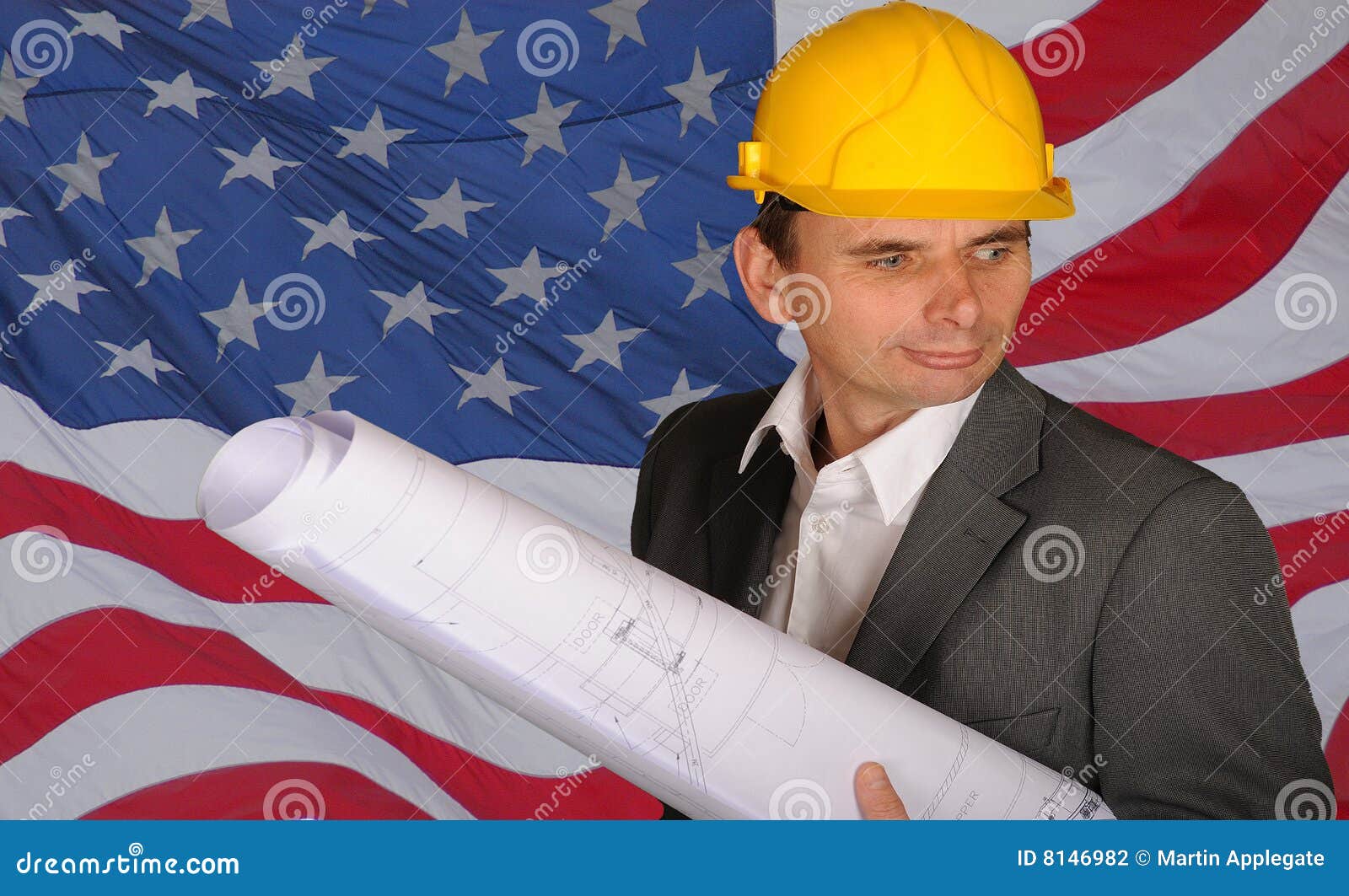 Worker with Plans stock photo. Image of male, architect - 8146982