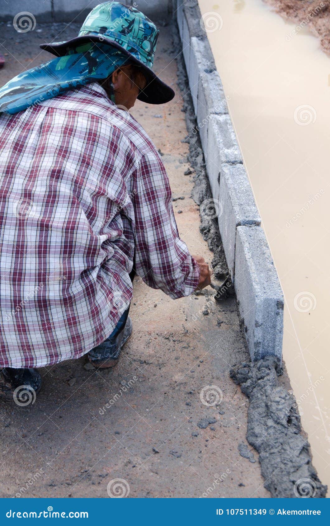 Worker Plastering House Walls, Finishing Walls. Wall Screeding ...