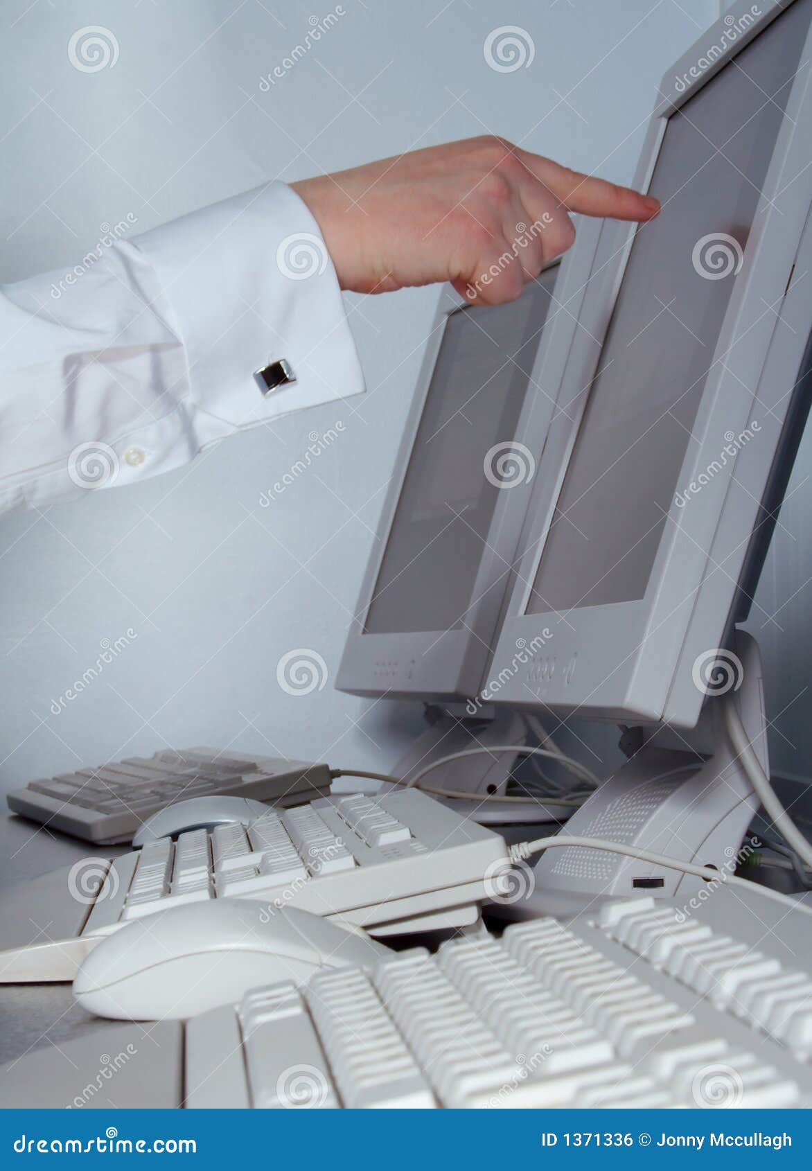It Worker pointing stock photo. Image of information, finger - 1371336