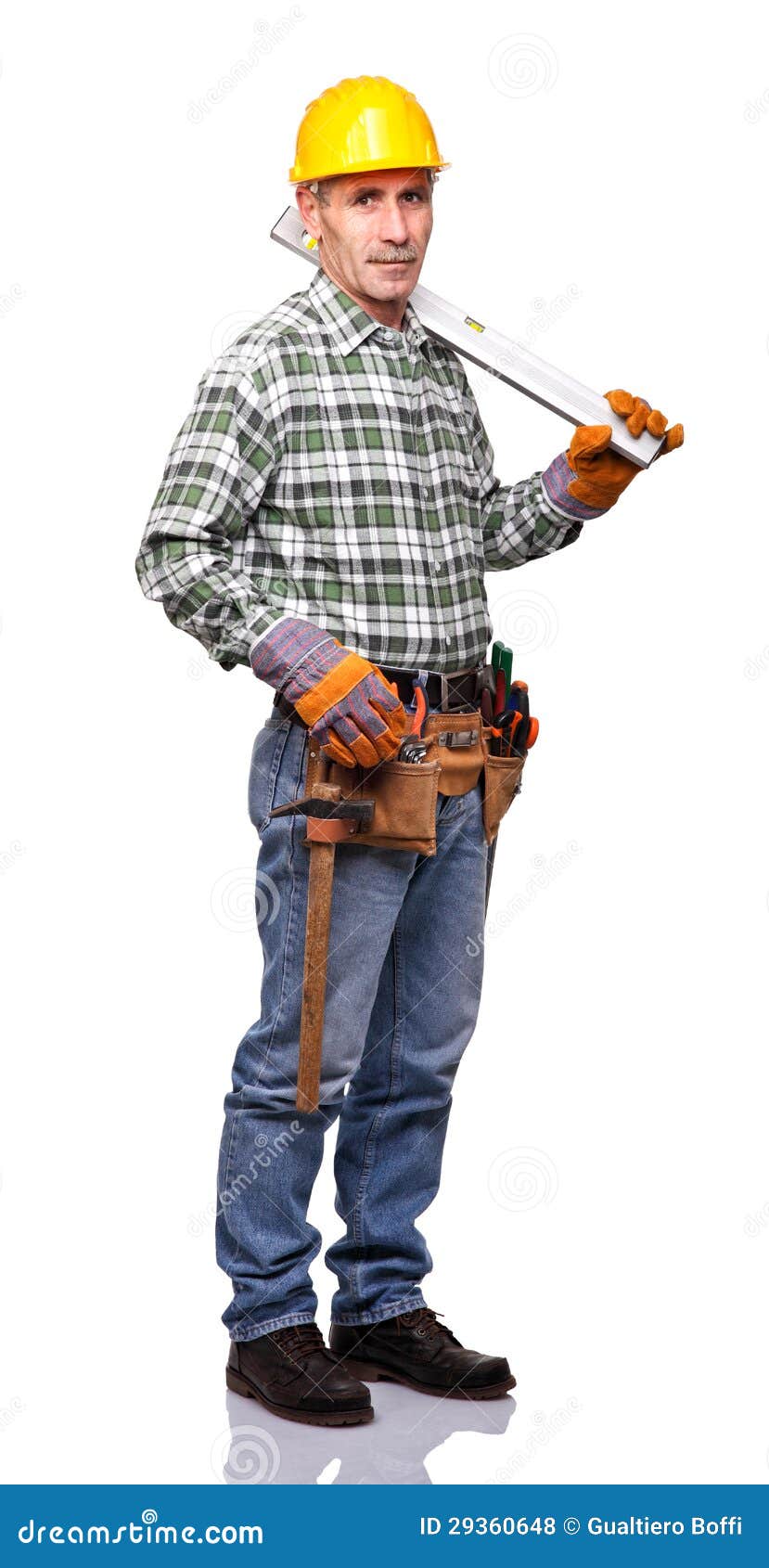 Worker portrait stock photo. Image of tradesman, standing - 29360648