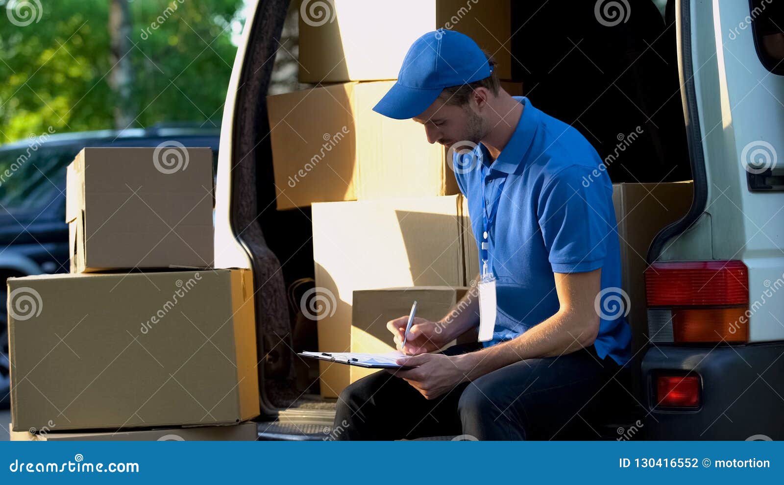 Counting Inventory Products At A Lumberyard Royalty-Free Stock ...