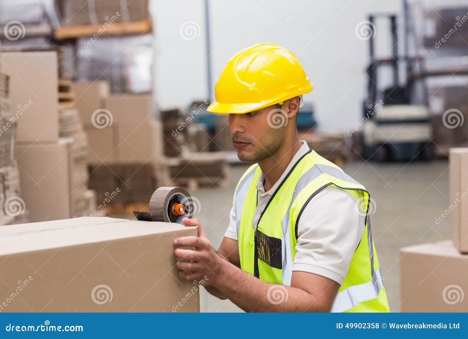 Worker Preparing Goods for Dispatch Stock Photo - Image of dispatch ...