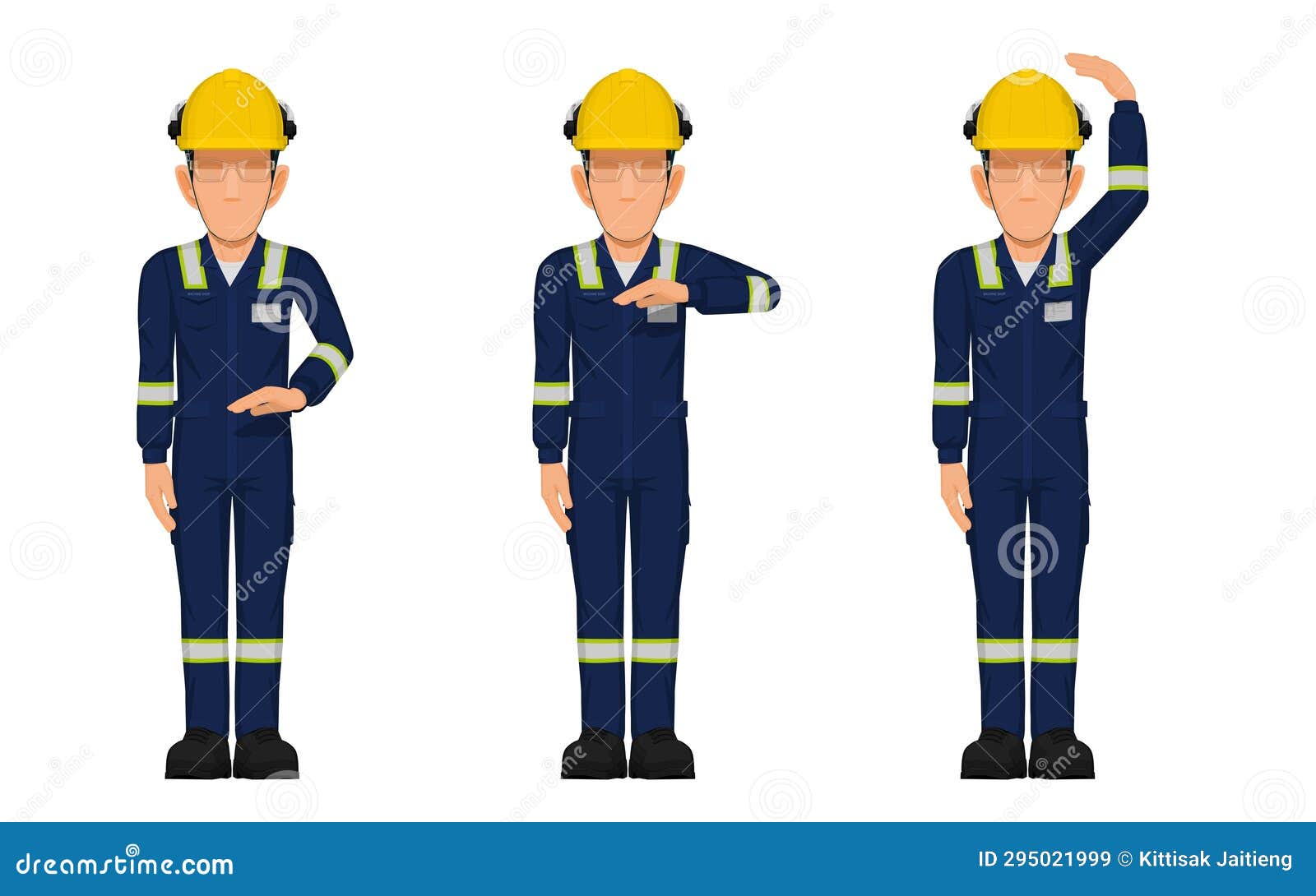 Worker is Presenting High,average,low Stock Illustration - Illustration ...