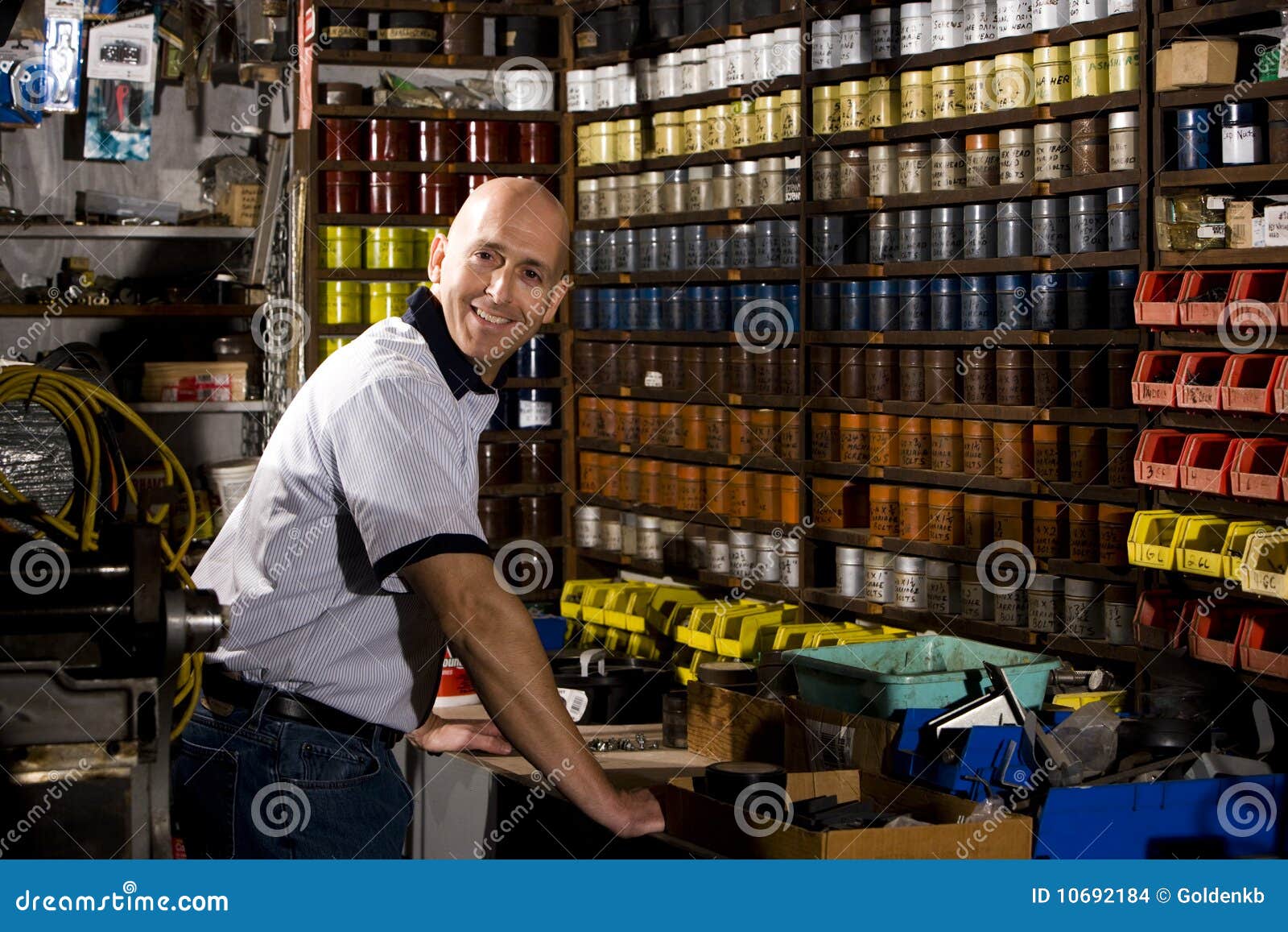 Worker in printshop stock photo. Image of industrial - 10692184