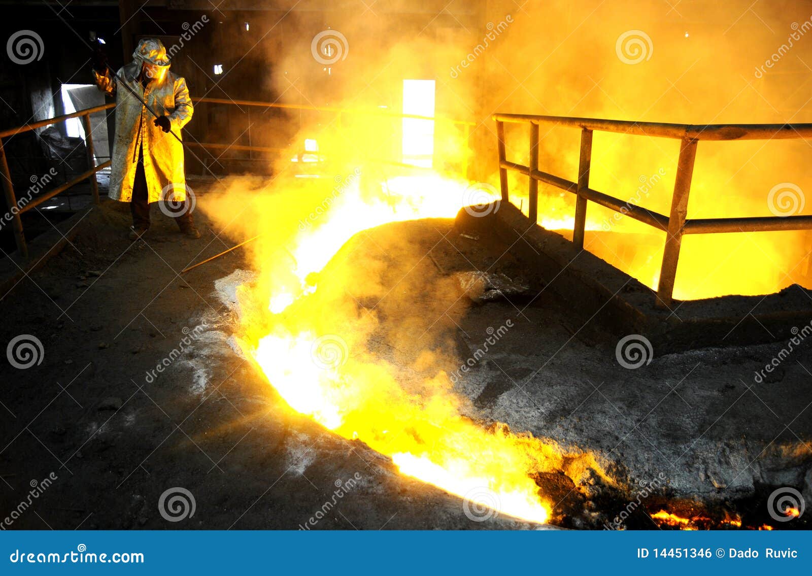 Liquid Steel In The Tanks Royalty-Free Stock Photography ...