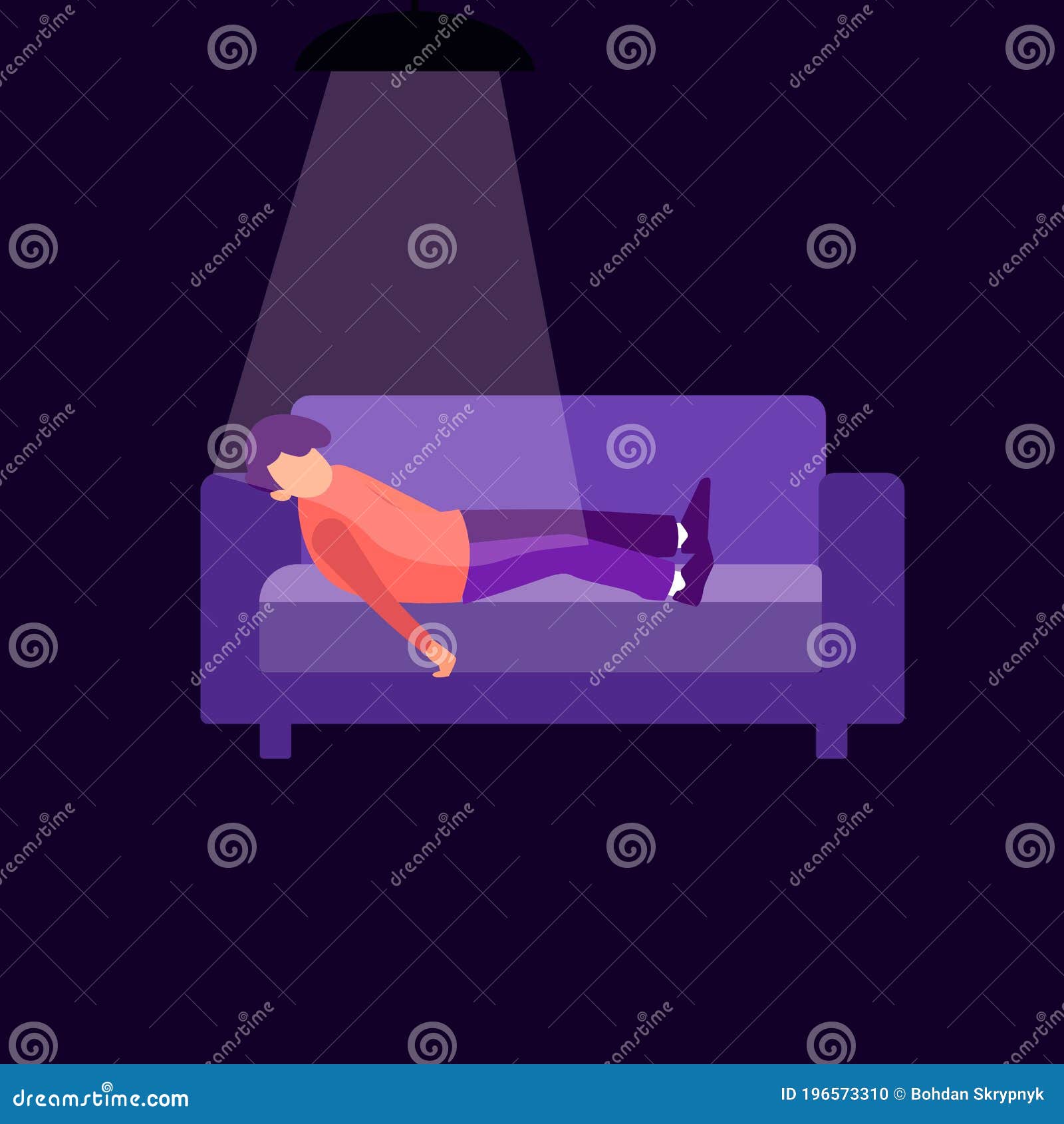 Worker Procrastination Project For Later Concept. Lazy Character Works ...