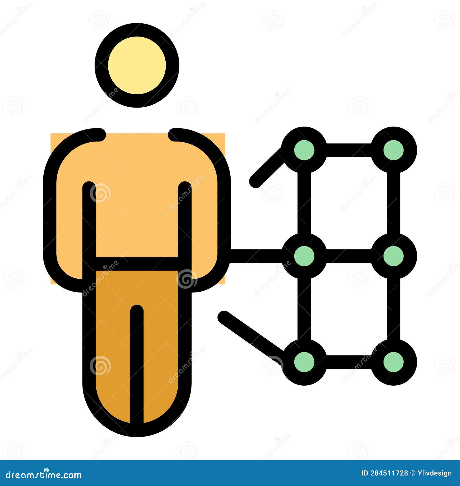 Worker Productivity Icon Vector Flat Stock Illustration - Illustration ...