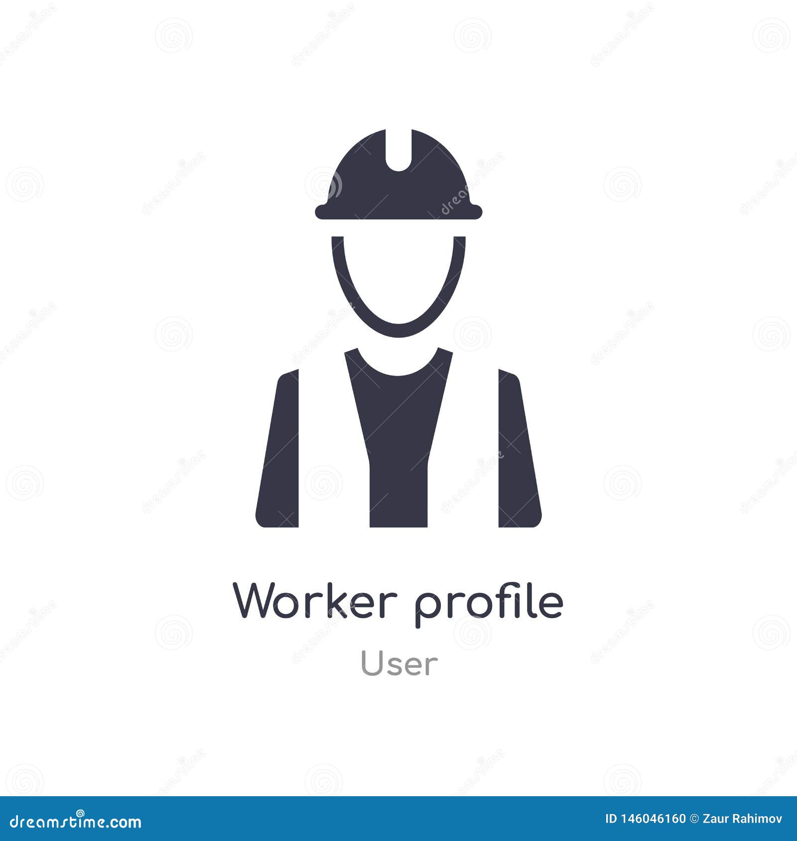 Worker Profile Icon. Isolated Worker Profile Icon Vector Illustration ...