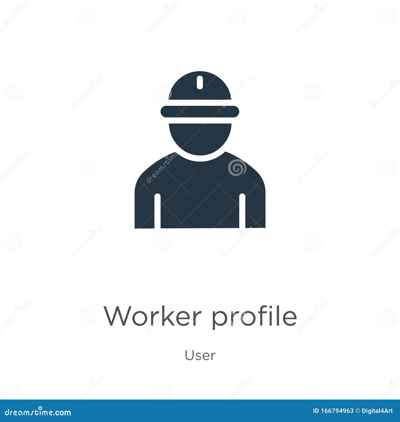 Worker Profile Icon Vector. Trendy Flat Worker Profile Icon from User ...