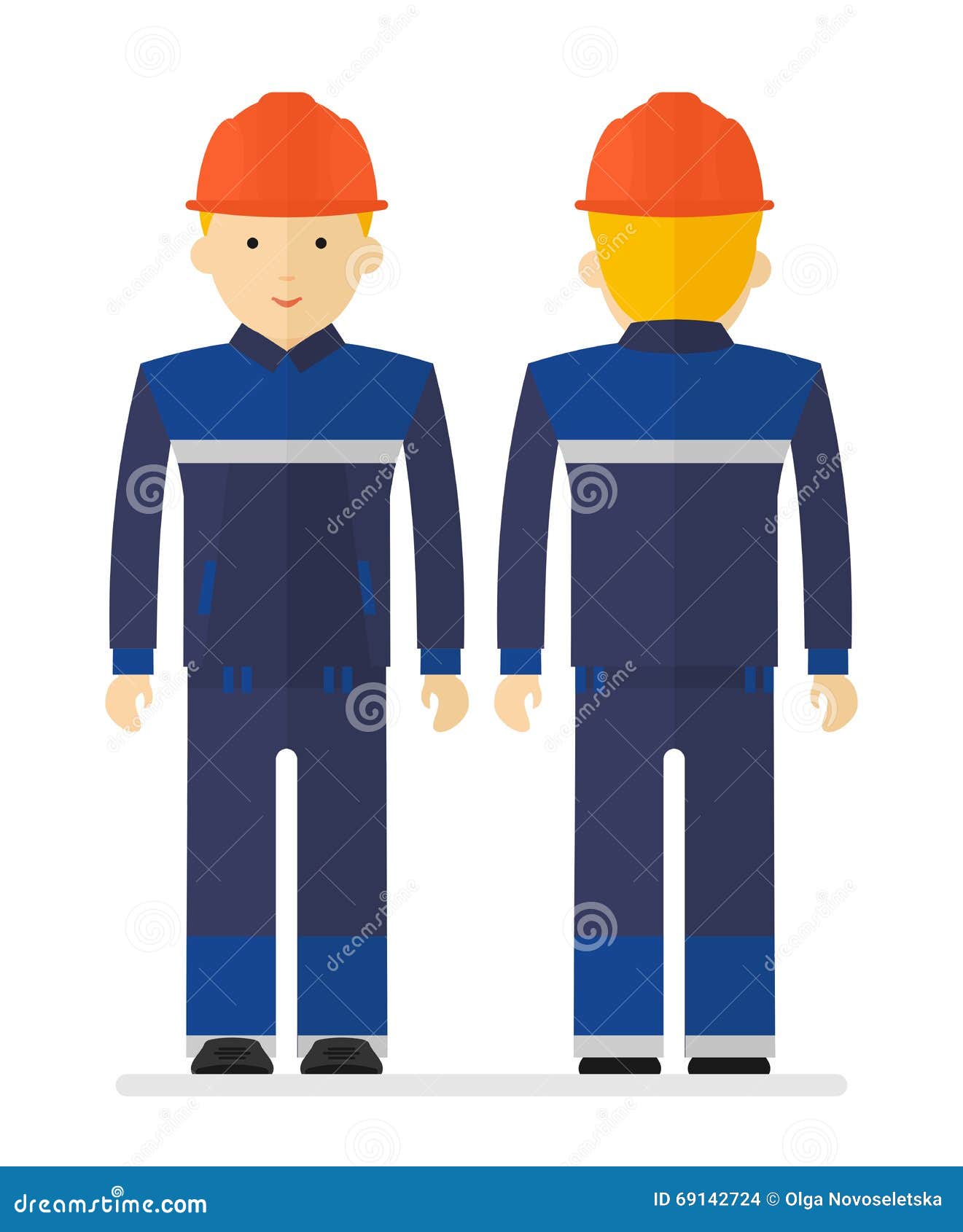 Worker in protective suit stock vector. Illustration of icon - 69142724