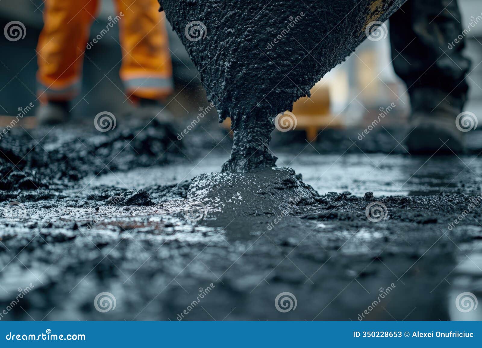 A Worker Pushes a Wheelbarrow through a Muddy Field Stock Image - Image ...