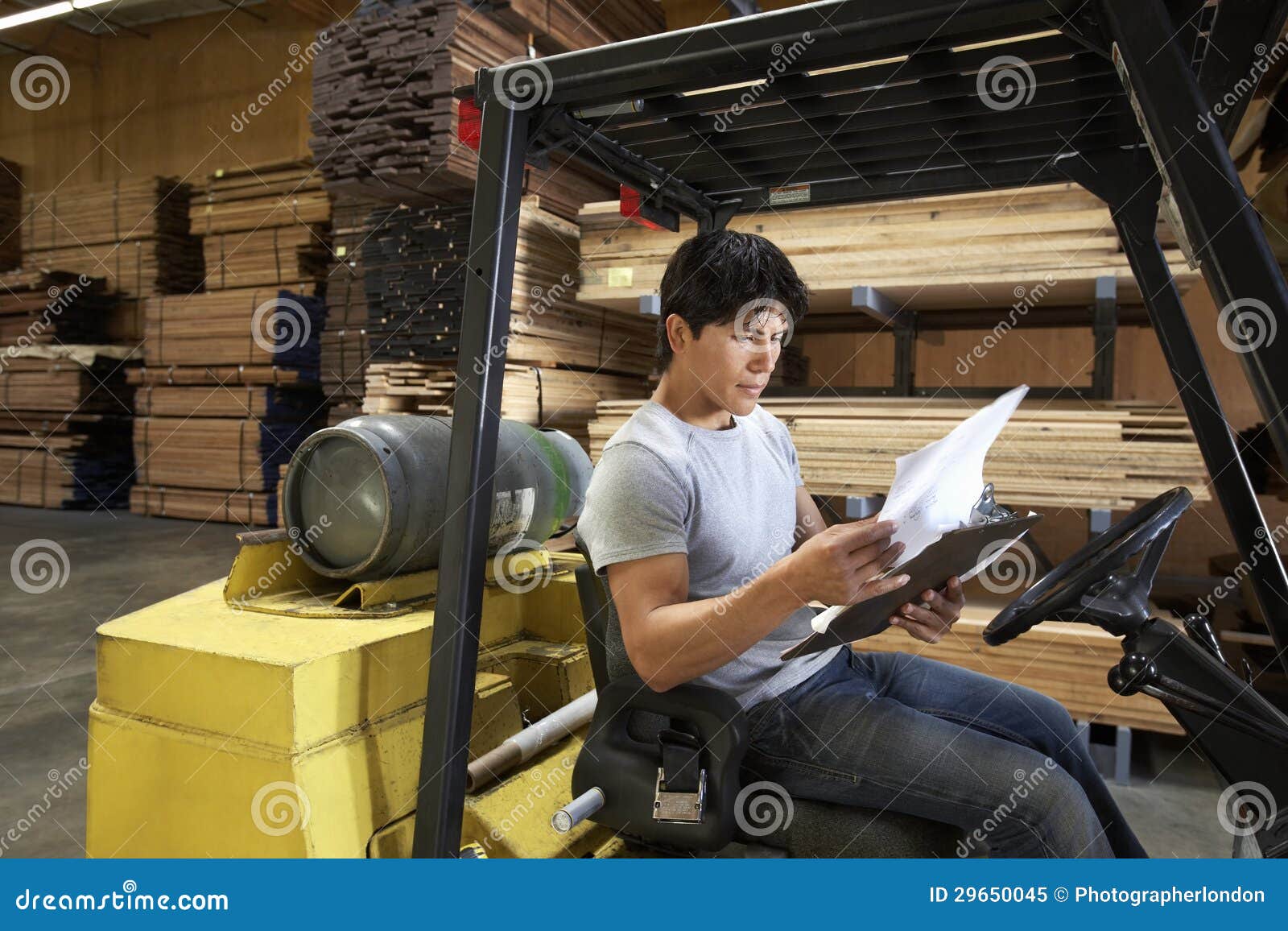 Worker Reading Documents stock image. Image of profession - 29650045