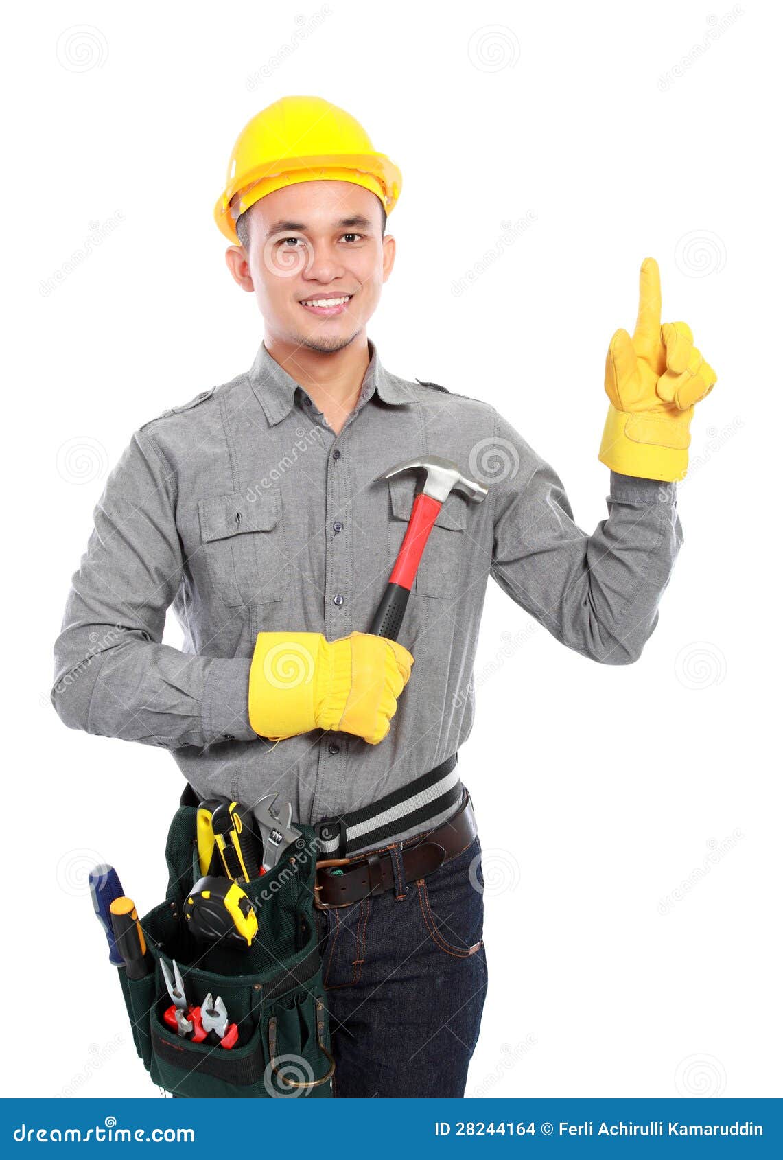 Worker ready to work stock photo. Image of handsome, engineer - 28244164
