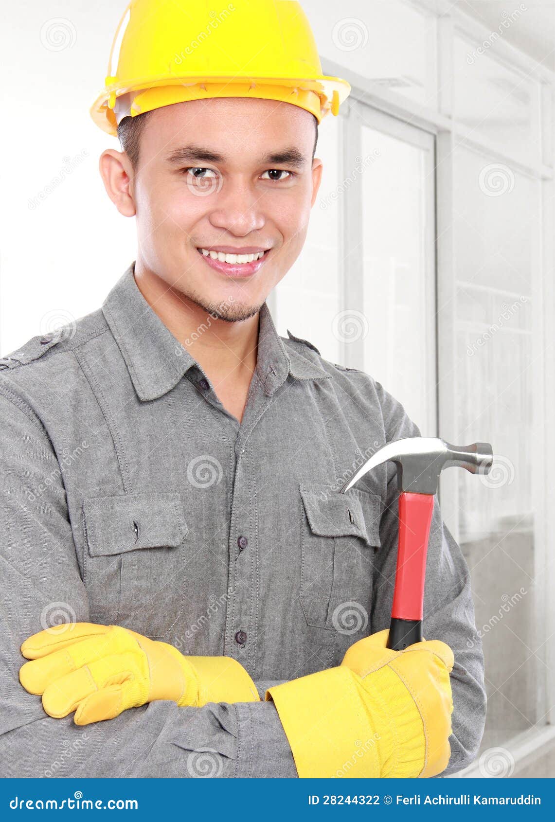 Worker ready to work stock photo. Image of equipment - 28244322