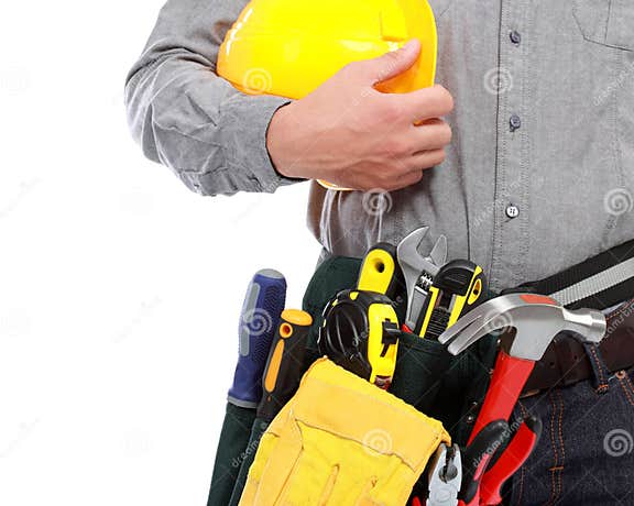Worker ready to work stock photo. Image of screwdriver - 28244326