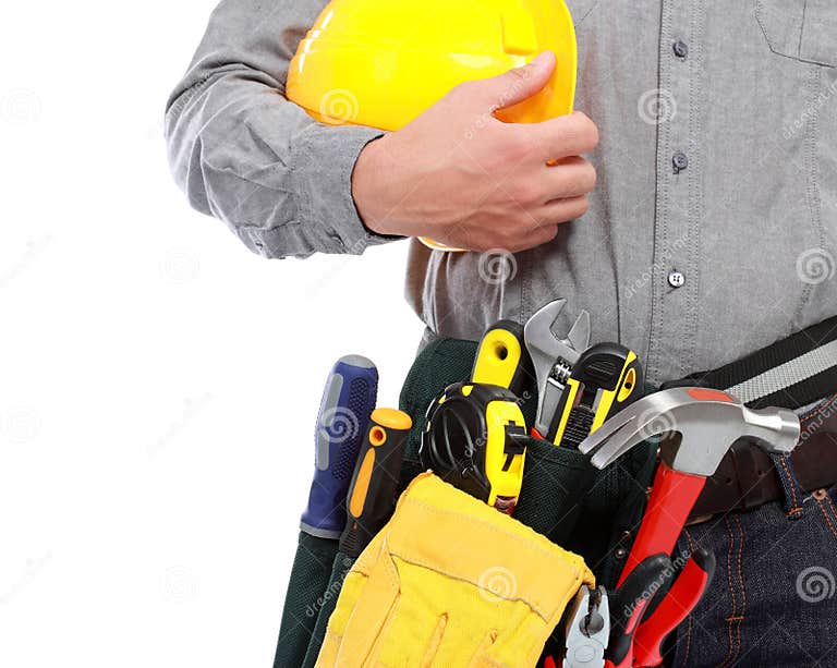 Worker ready to work stock photo. Image of screwdriver - 28244326