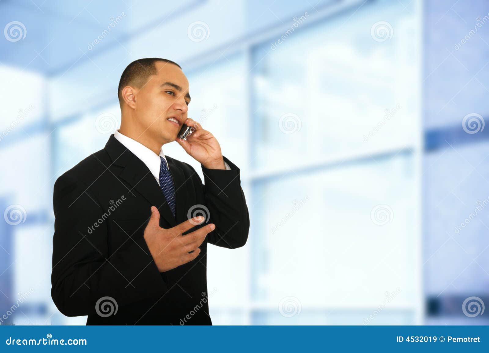 Worker Receive Good News Over the Phone Stock Image - Image of still ...