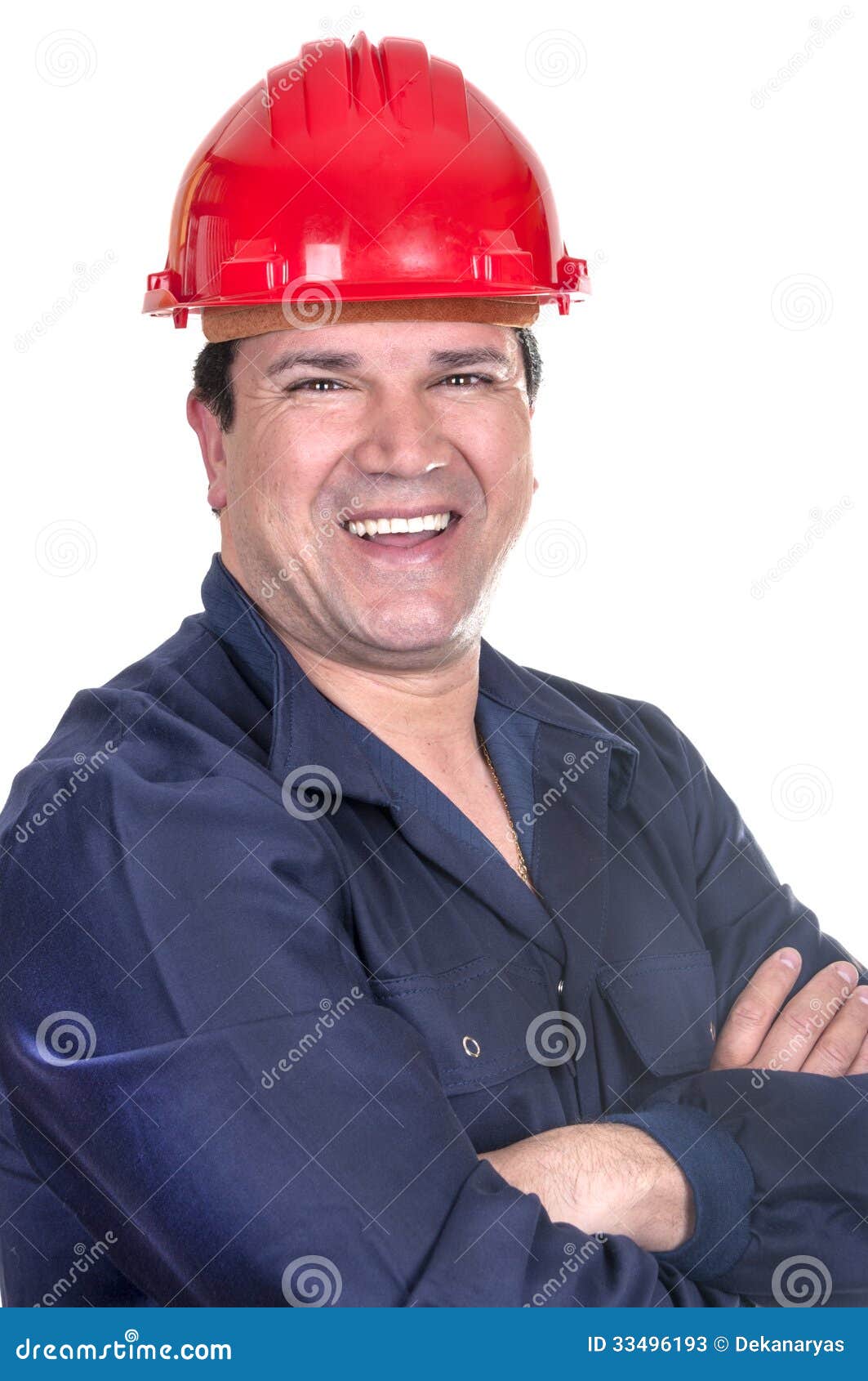 Worker with red helmet stock image. Image of safety, business - 33496193